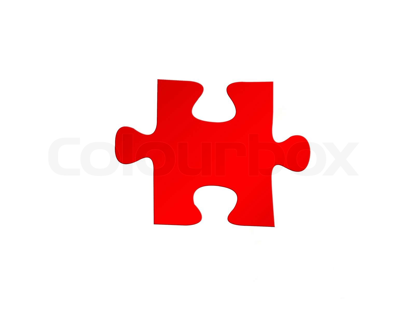 Puzzleteile vor einem weißen Hintergrund isoliert | Stock Bild | Colourbox