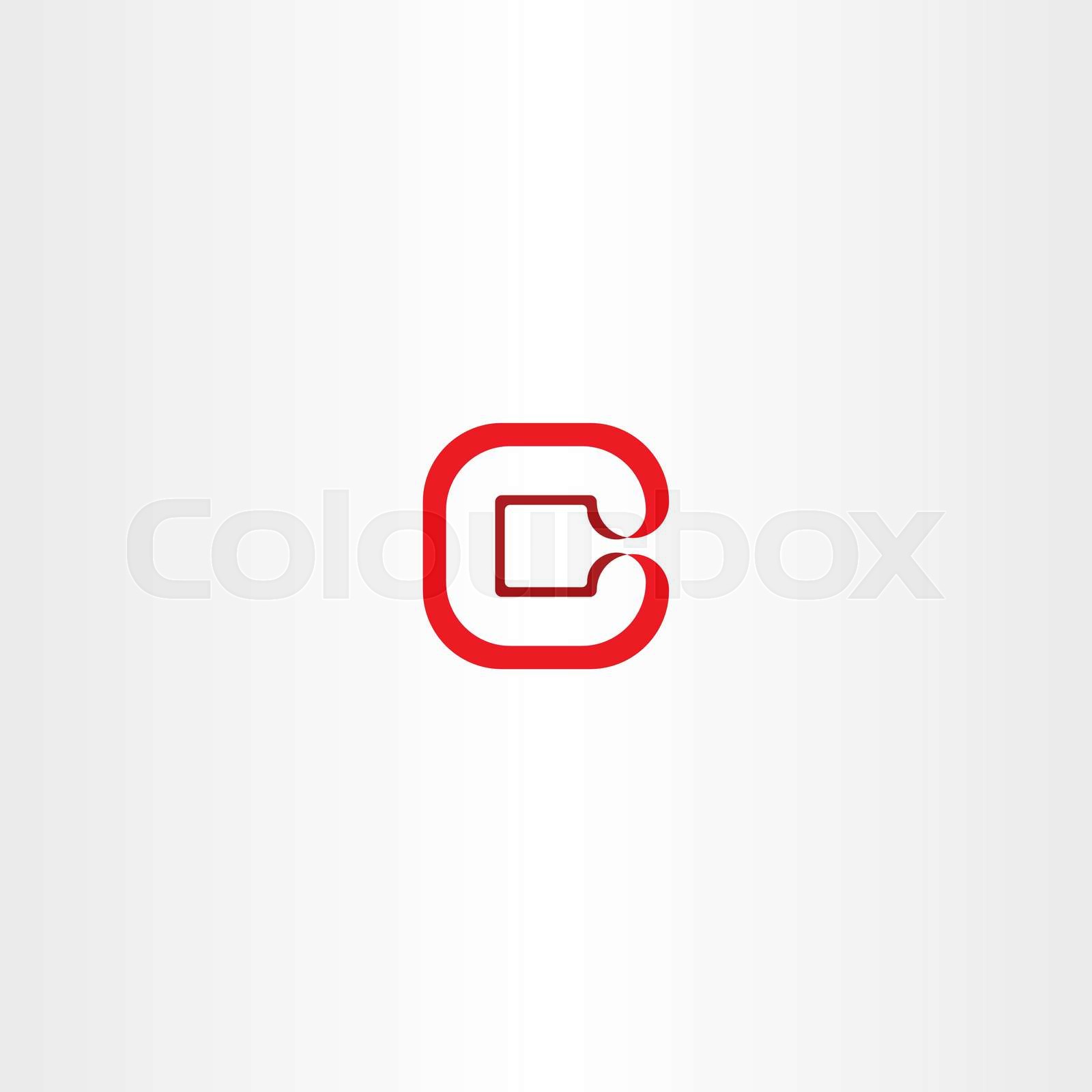 logo letter c logotype vector c red icon | Stock vector | Colourbox