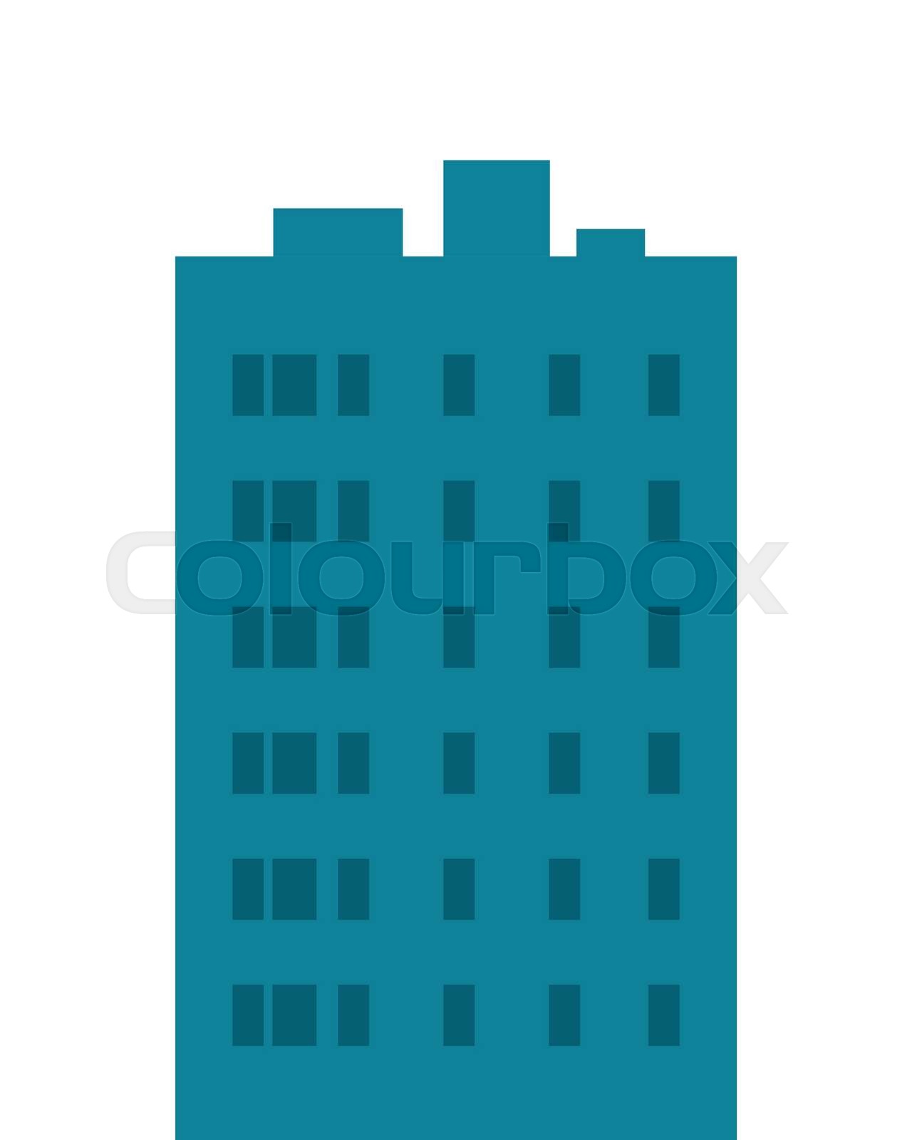 single tall building icon | Stock vector | Colourbox