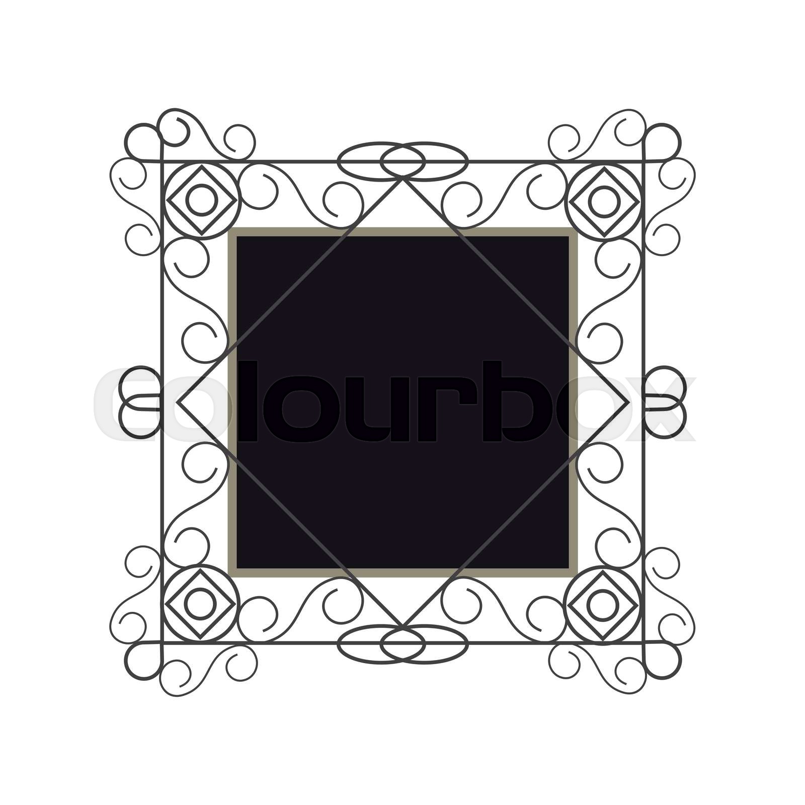 decorative vintage frame icon | Stock vector | Colourbox