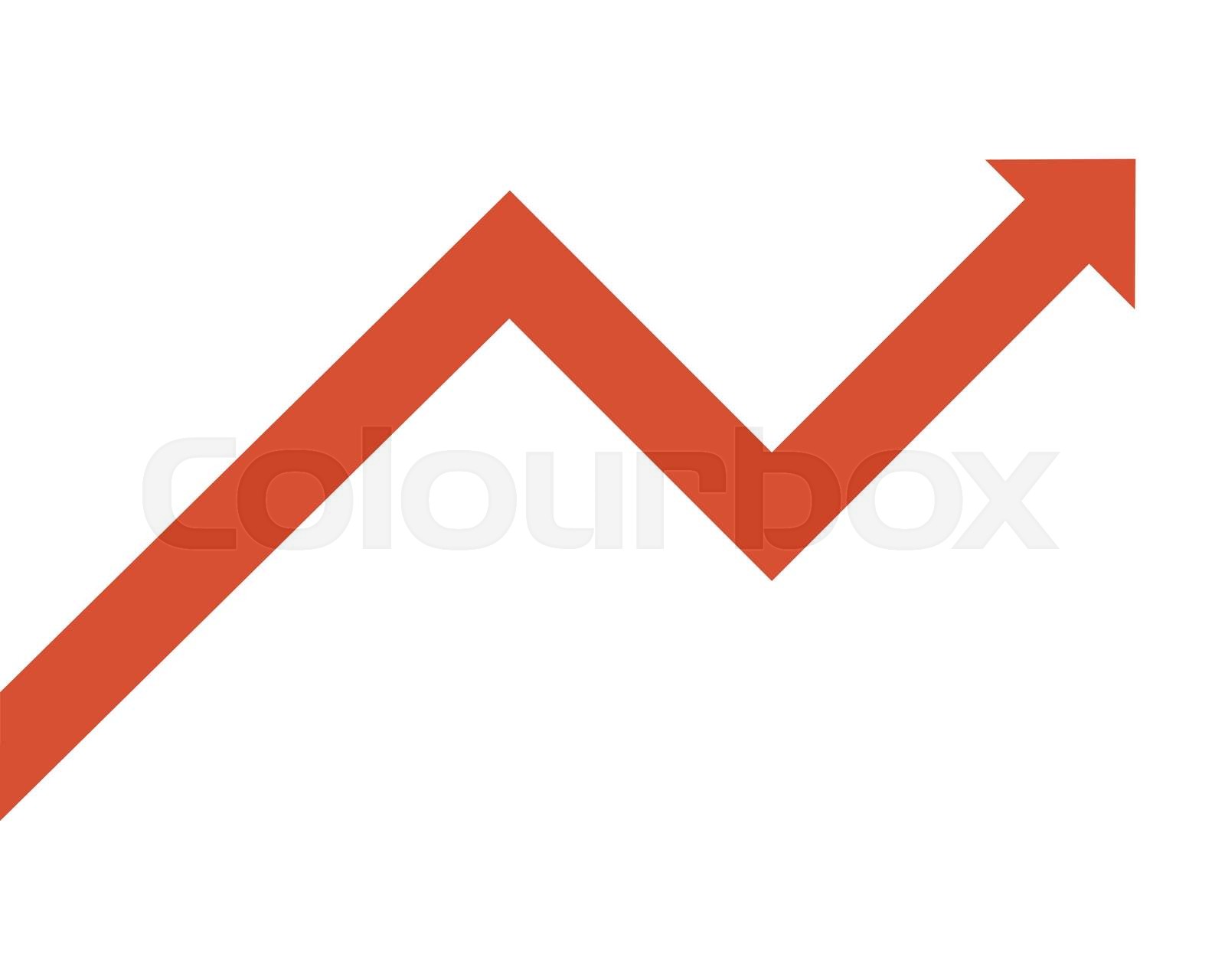 growing arrow icon | Stock vector | Colourbox