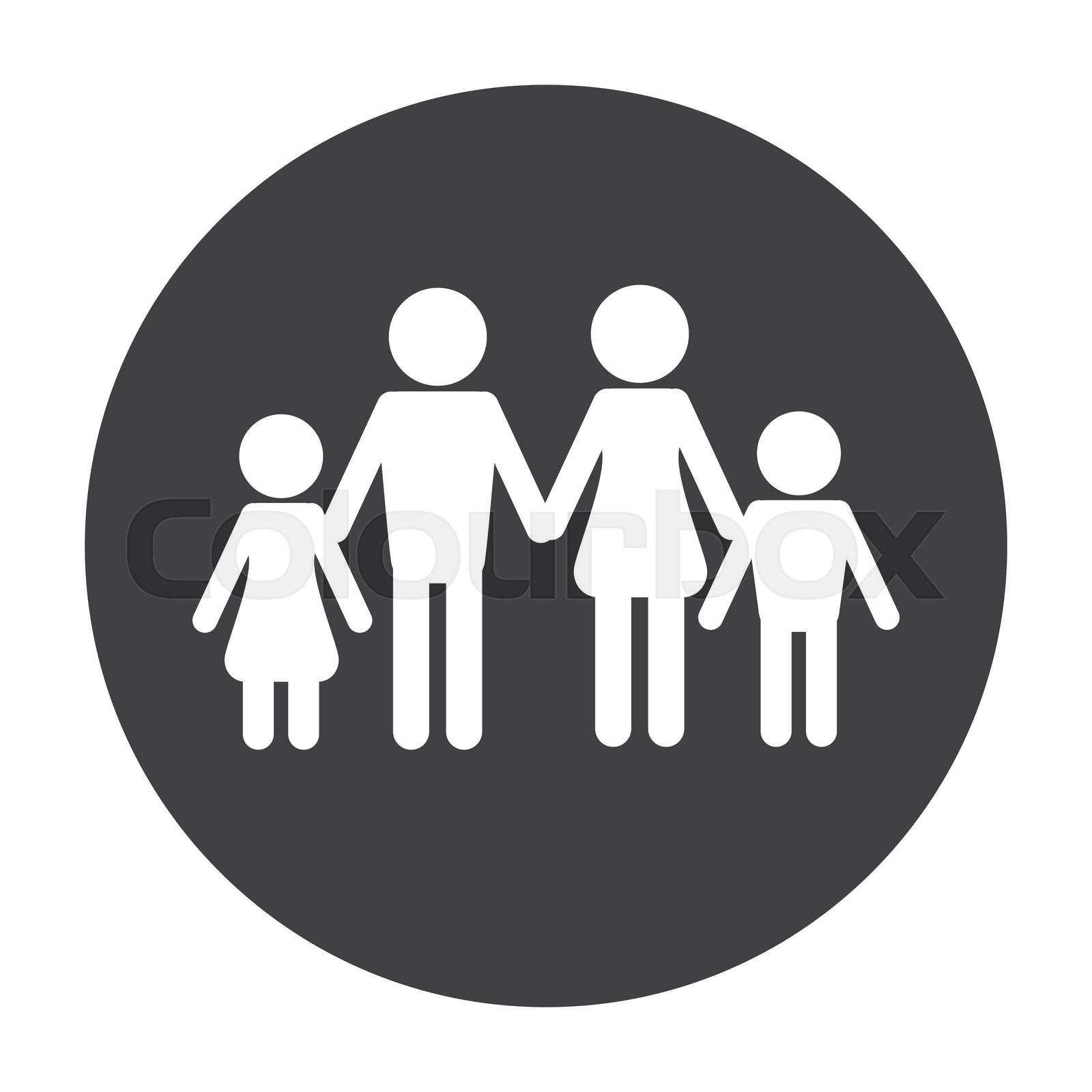 traditional family pictogram icon | Stock vector | Colourbox