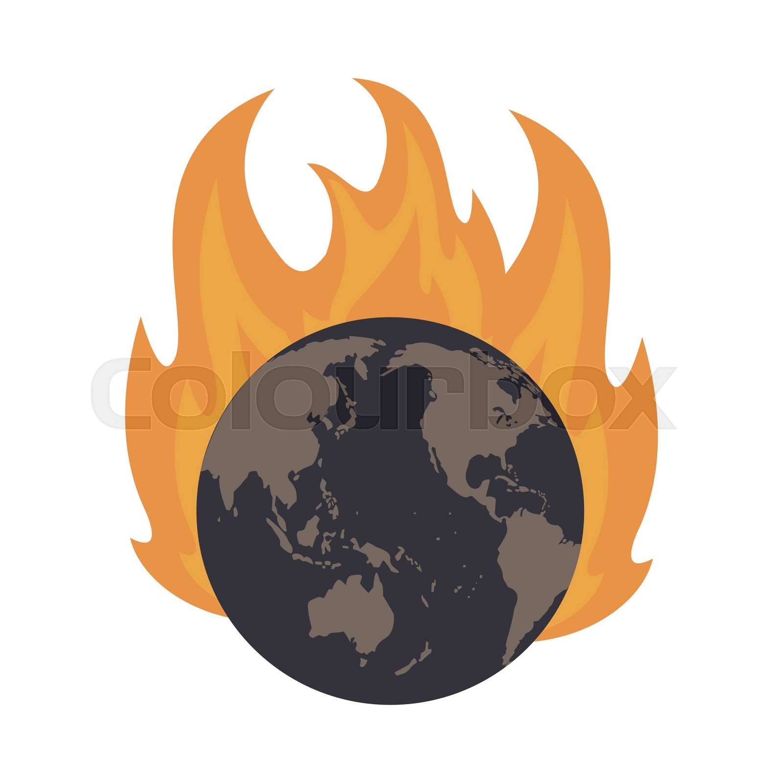 Earth On Fire Clipart