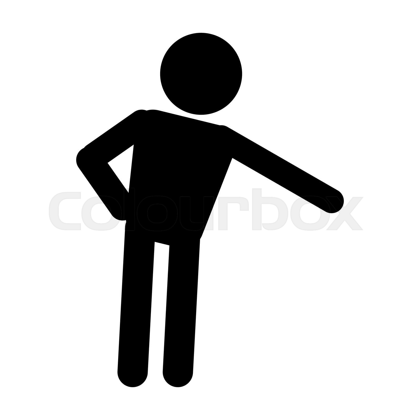 man pictogram leaning icon | Stock vector | Colourbox
