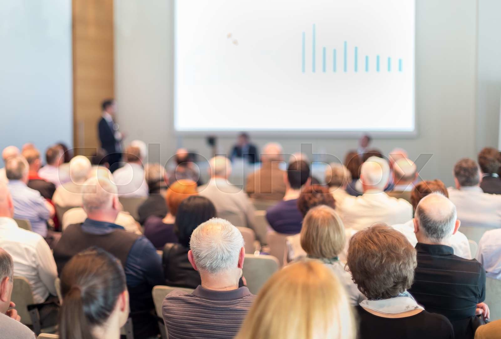 Audience in the lecture hall. | Stock image | Colourbox