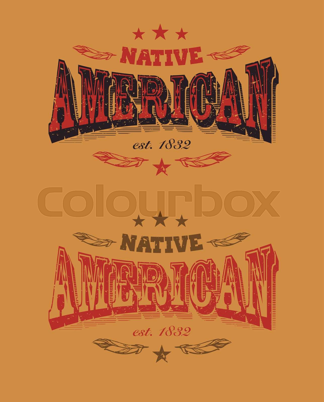 native american company label | Stock vector | Colourbox