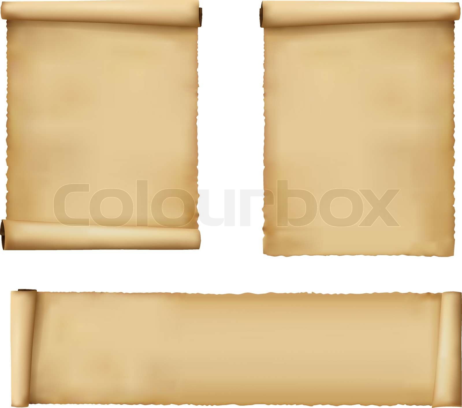 Set of old paper sheets. Vector. | Stock vector | Colourbox