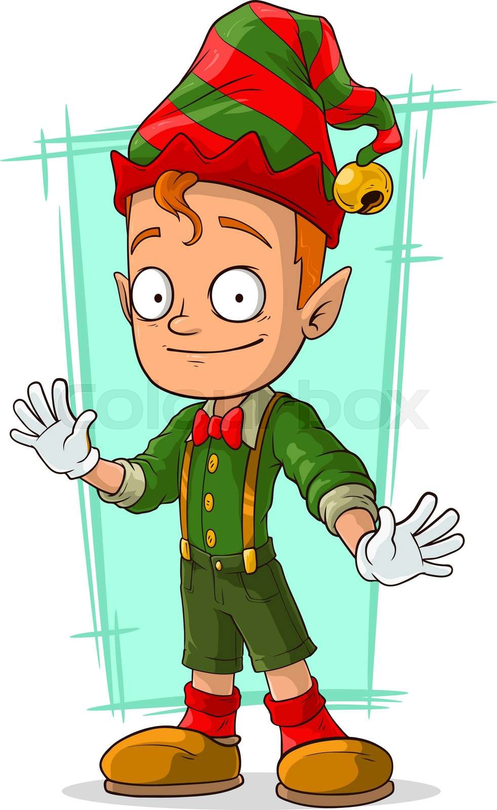 cartoon, elf, mann | Stock-Vektor | Colourbox
