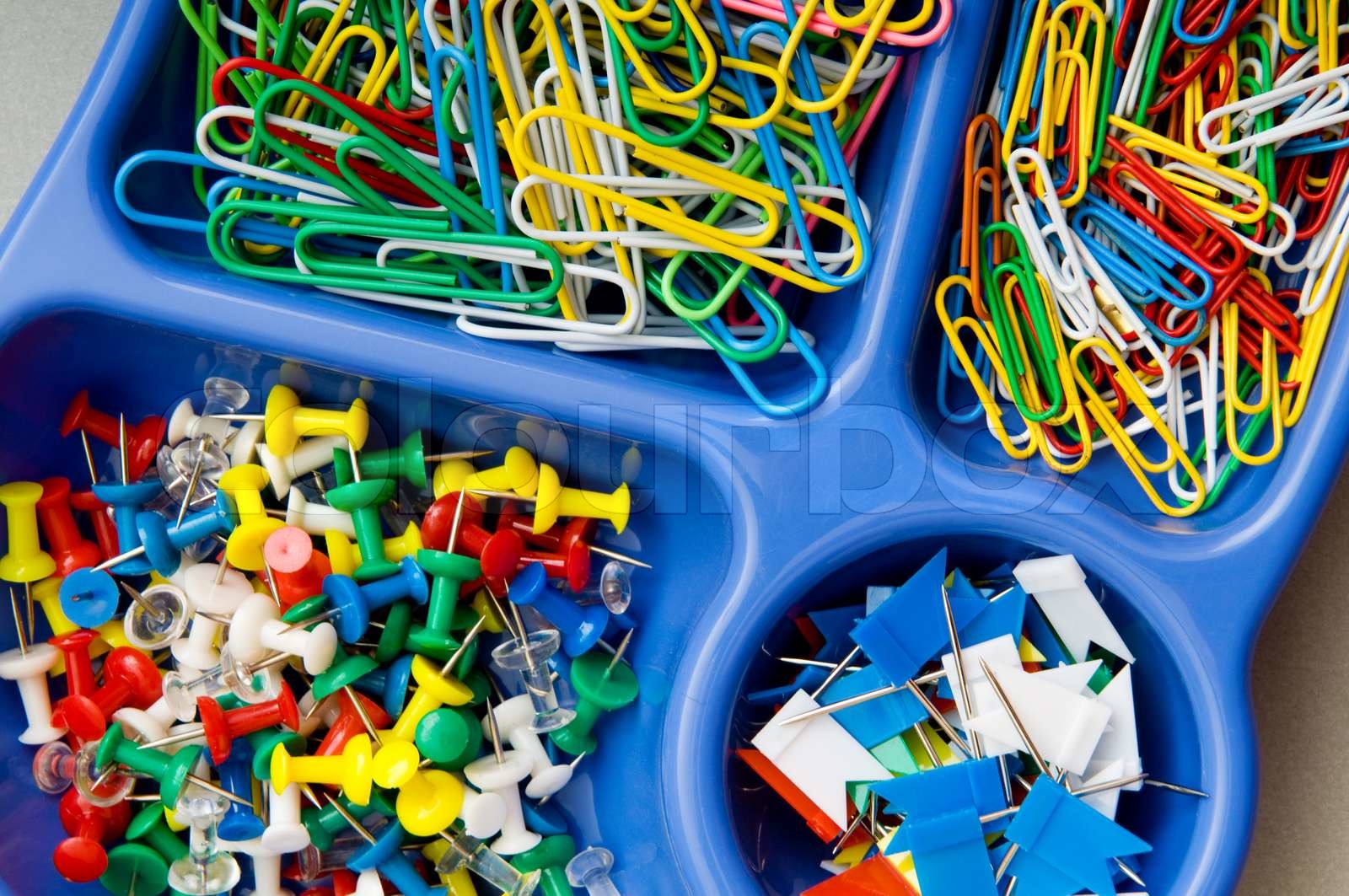 Various colourful office supplies in the holder | Stock image | Colourbox