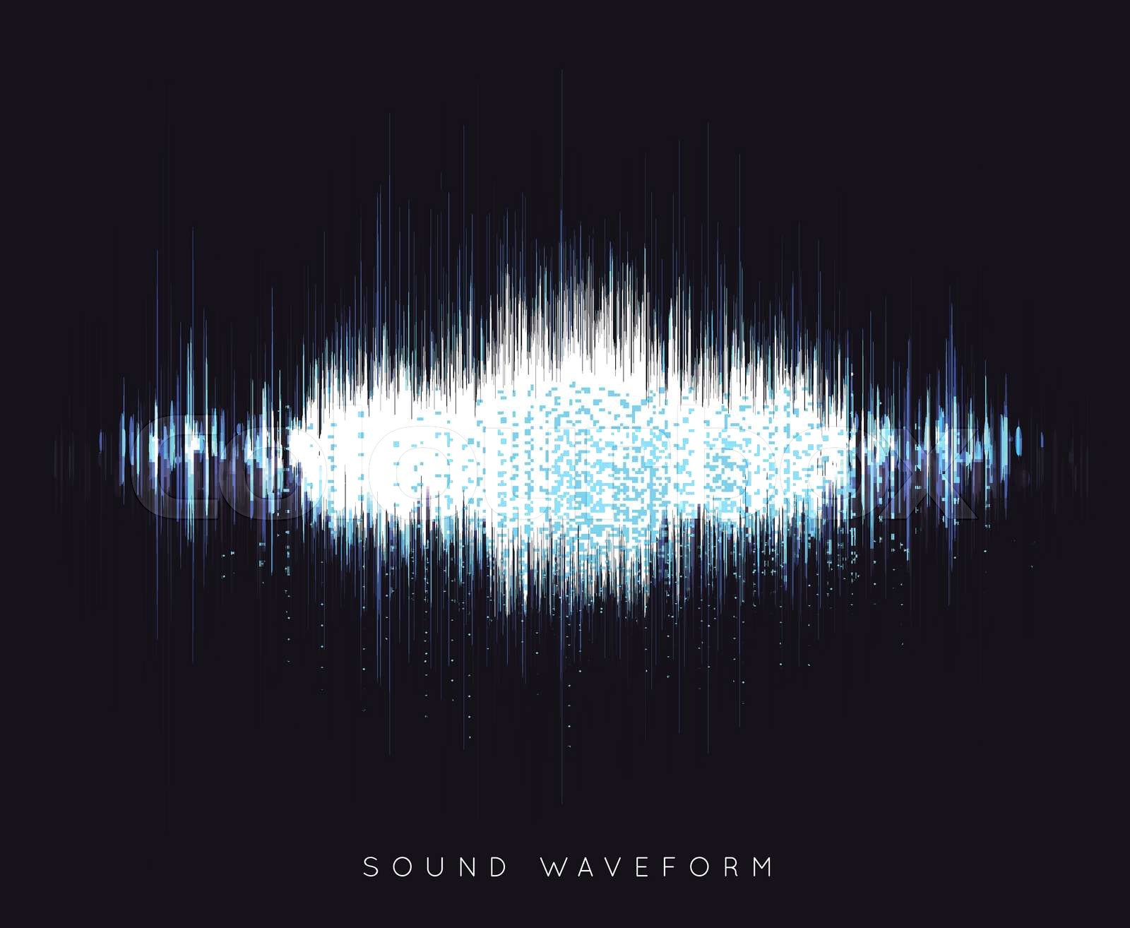 Soundwave waveform vector | Stock vector | Colourbox