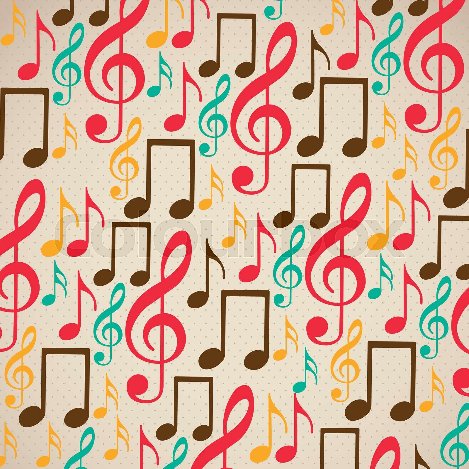 Illustration of musical notes pattern music sound vector illust | Stock ...