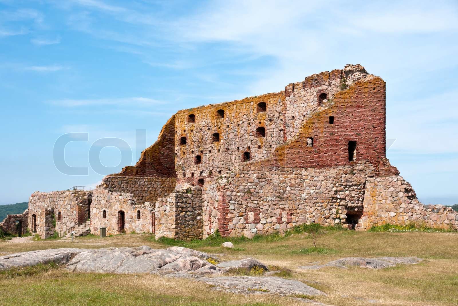 Ruins of Hammershus castle at the danish island Bornholm | Stock image ...