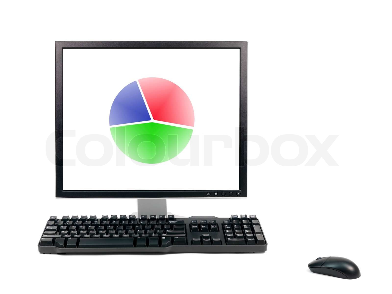 Ein Desktop-Computer vor einem weißen Hintergrund isoliert | Stock Bild ...