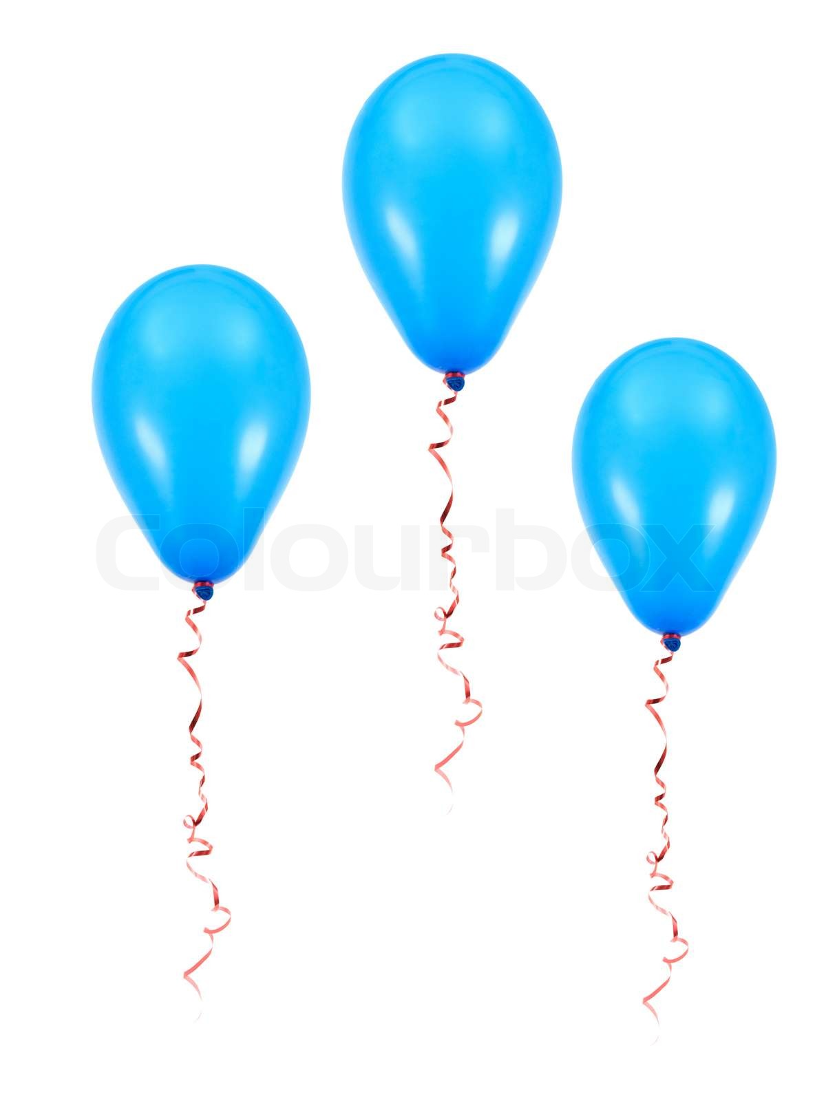 Luftballons gegen einen weißen Hintergrund | Stock Bild | Colourbox