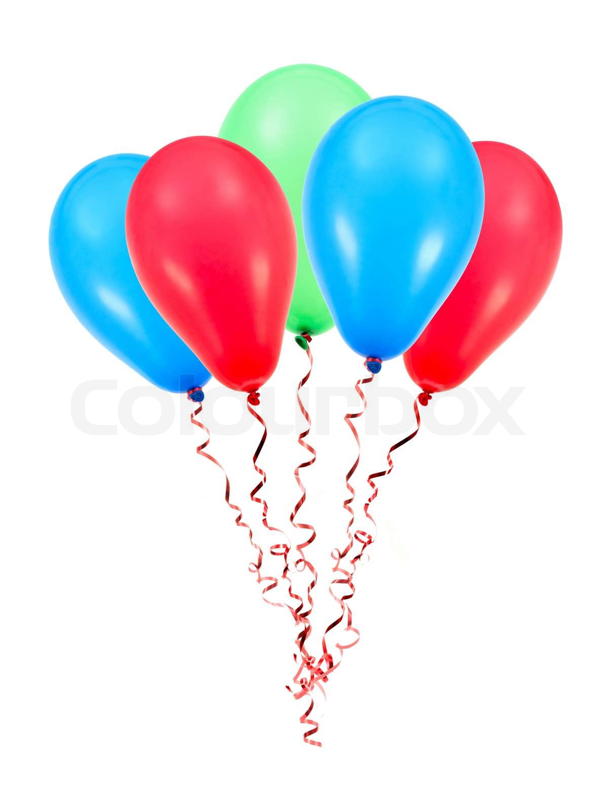 Luftballons gegen einen weißen Hintergrund | Stock Bild | Colourbox