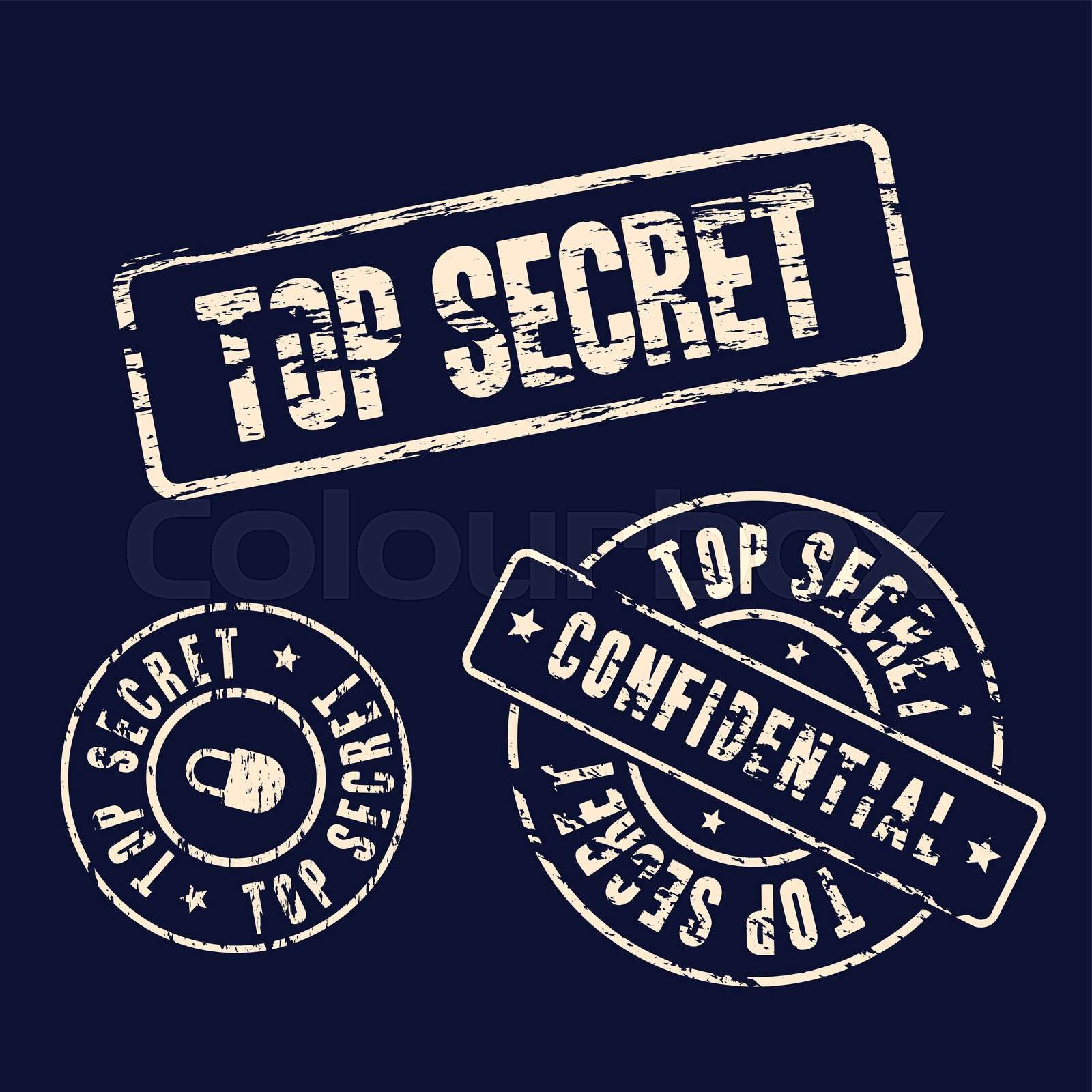 top secret stamp set | Stock vector | Colourbox