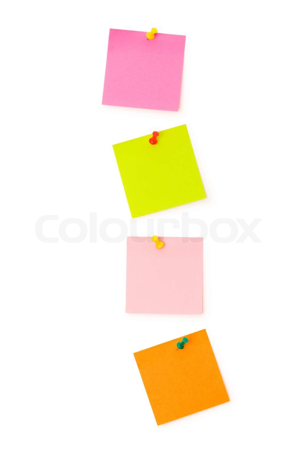 Notizen auf dem weißen Bord isoliert | Stock Bild | Colourbox