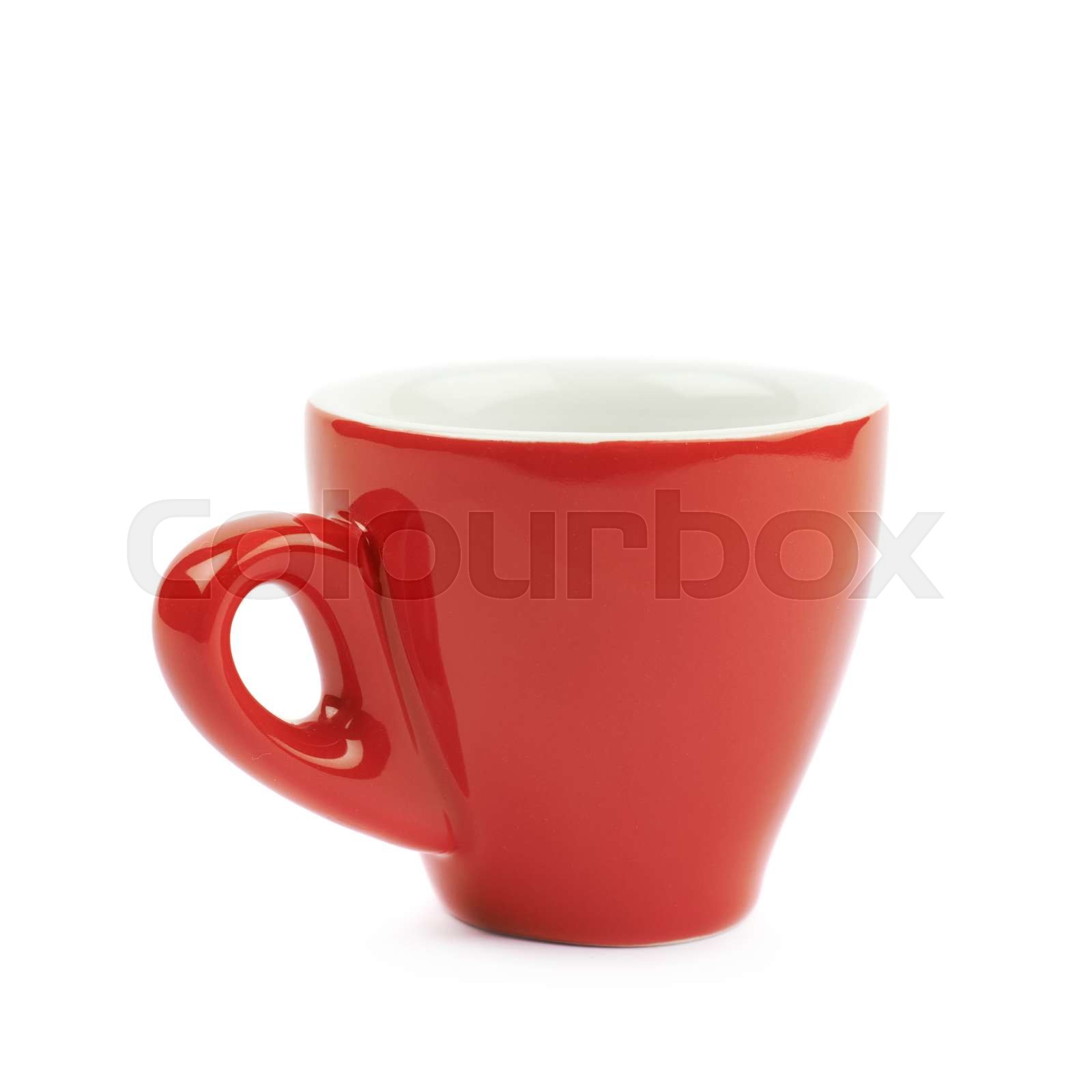 Tiny red espresso cup isolated | Stock image | Colourbox