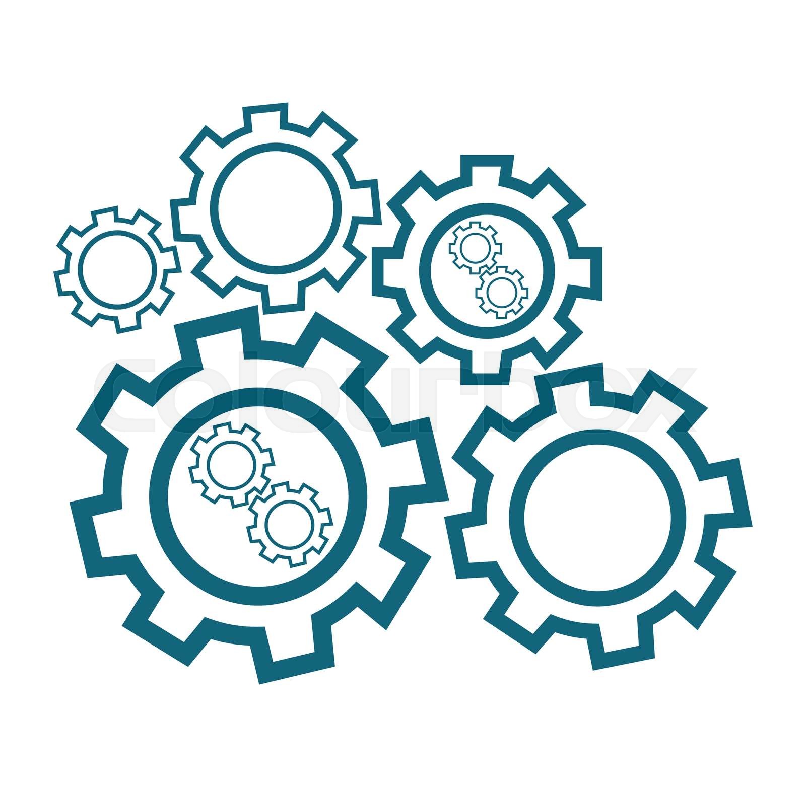 Group of cog wheels vector illustration. | Stock vector | Colourbox Group of cog wheels vector illustration. | Stock vector | Colourbox