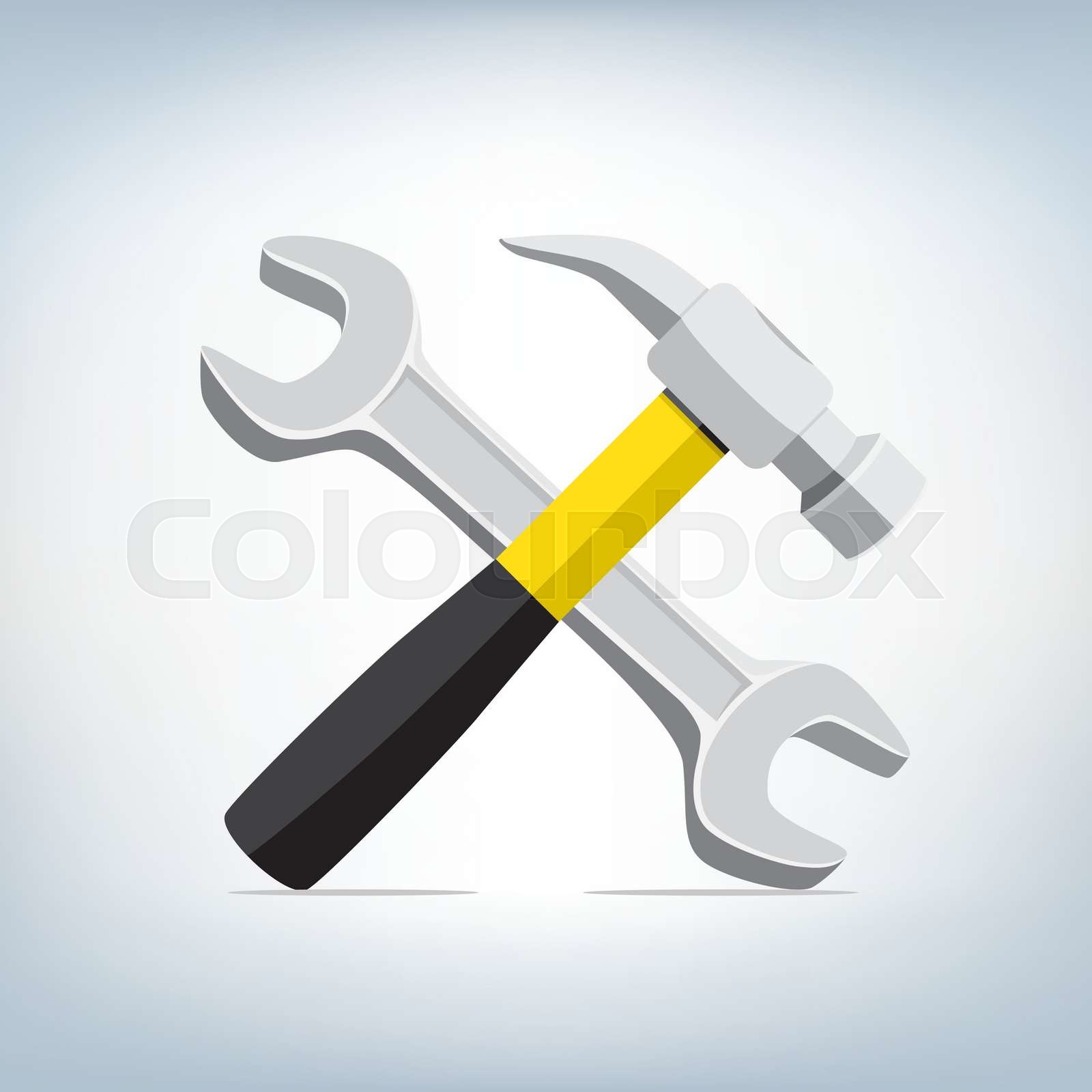 hammer and wrench icon | Stock vector | Colourbox