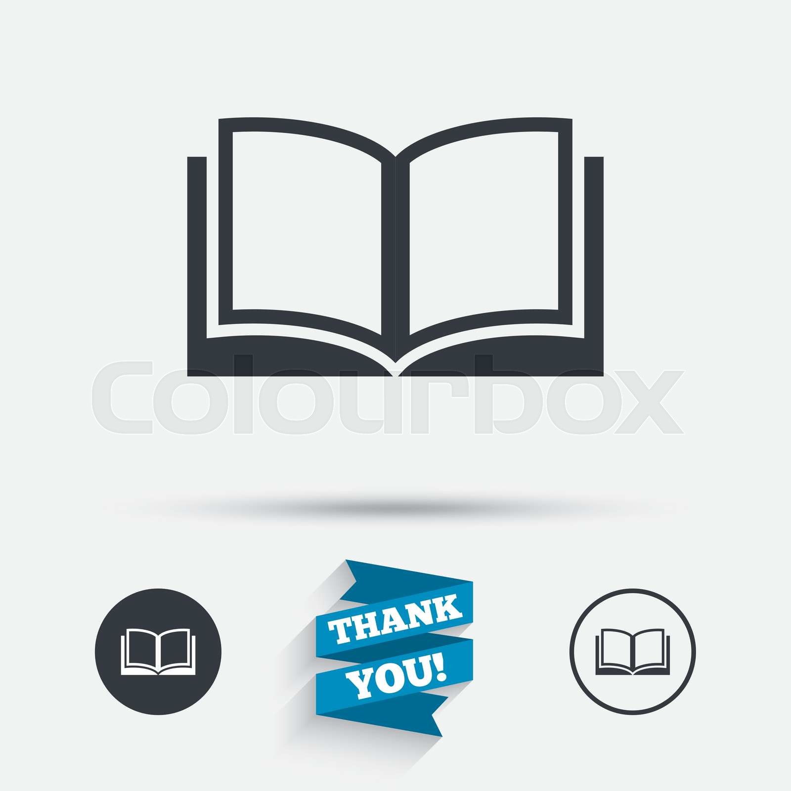 Book sign icon. Open book symbol. | Stock vector | Colourbox
