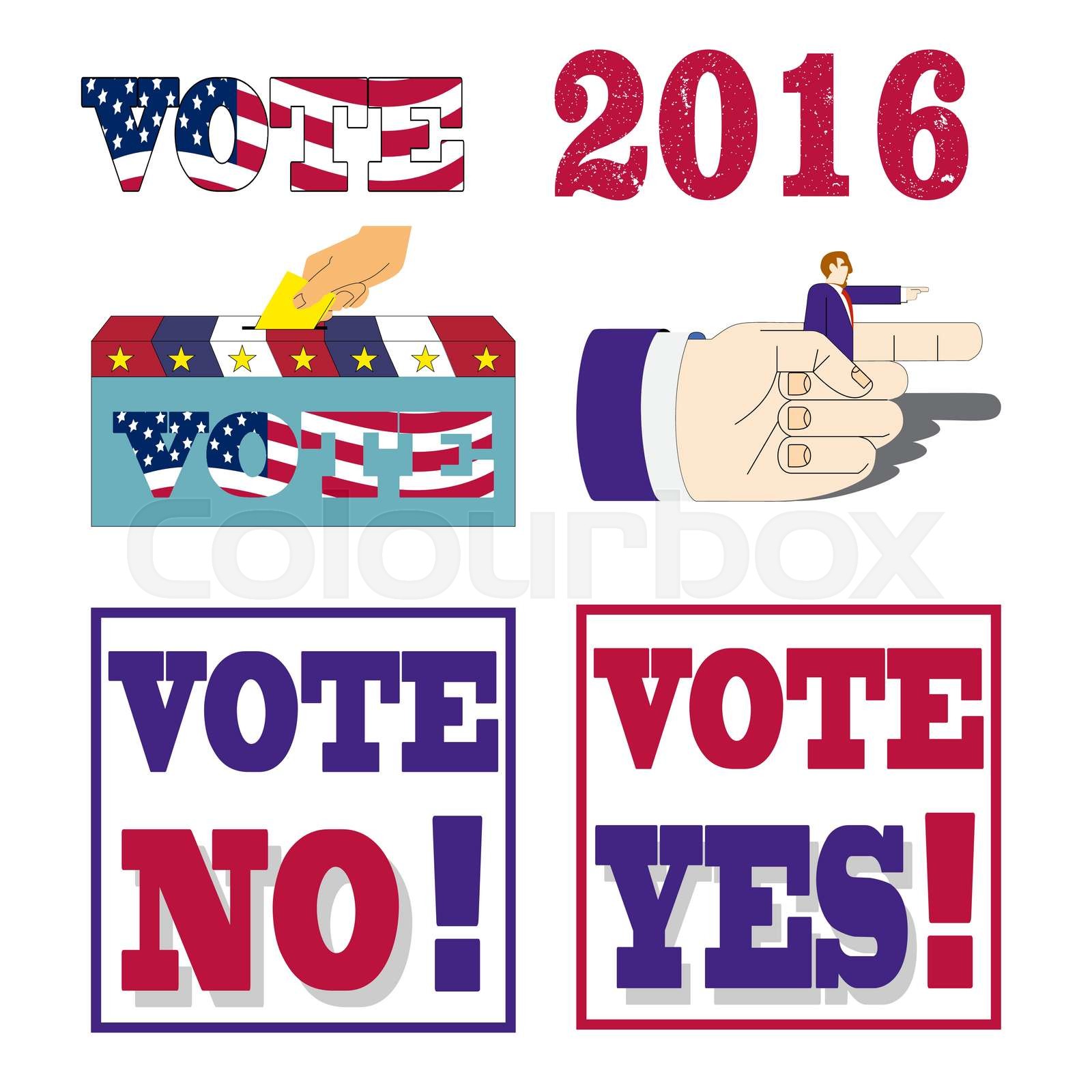 American presidential election 2016 badges and vote labels. | Stock ...