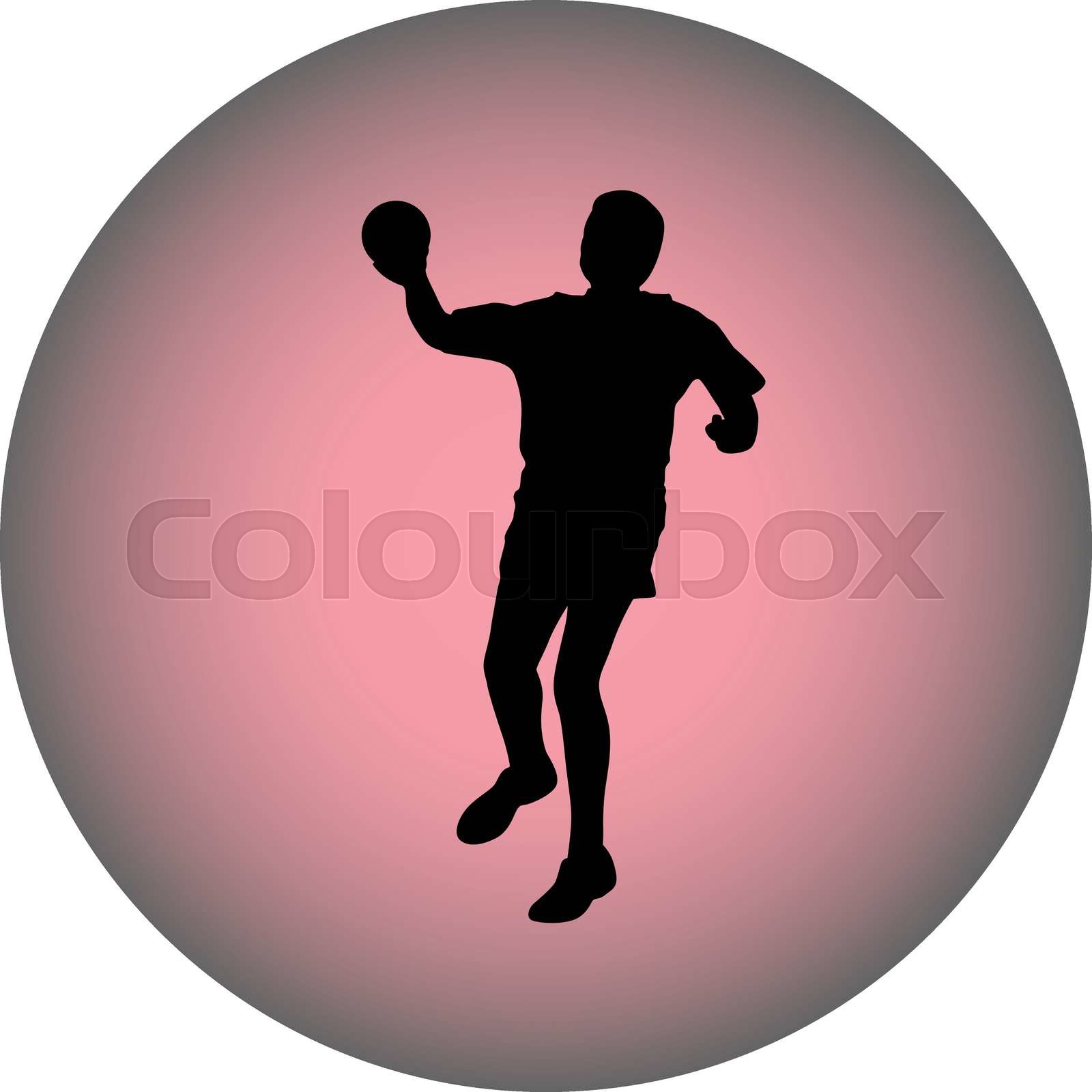 handball, sprung, wurf | Stock-Vektor | Colourbox