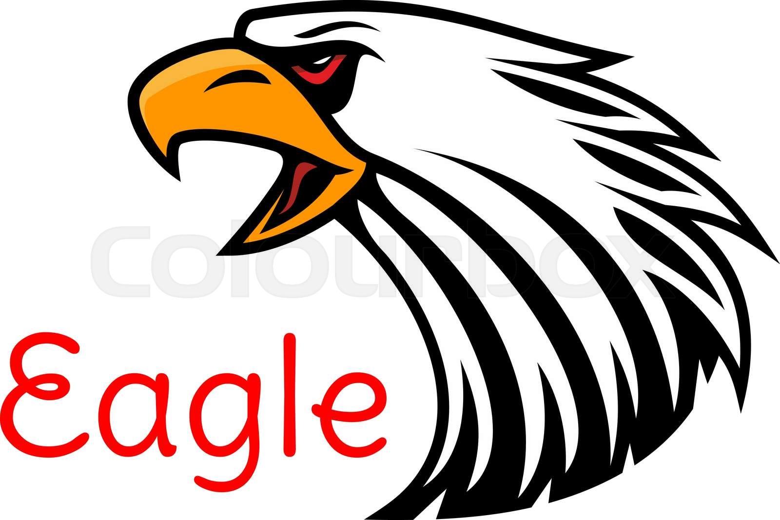 Eagle vector emblem. Crying hawk icon | Stock vector | Colourbox