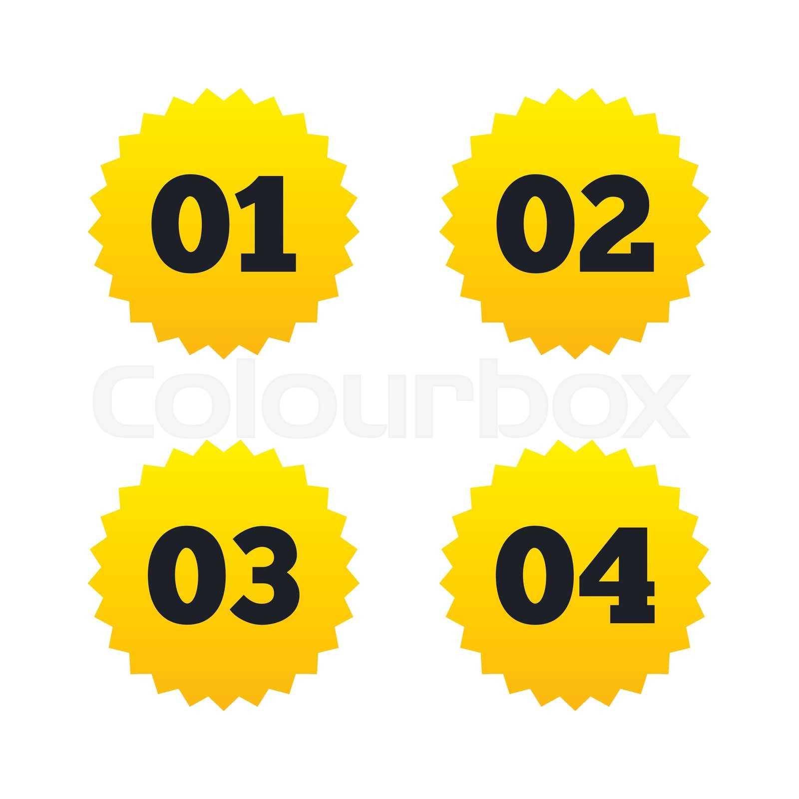 Step one, two, three icons. Sequence of options. | Stock vector | Colourbox