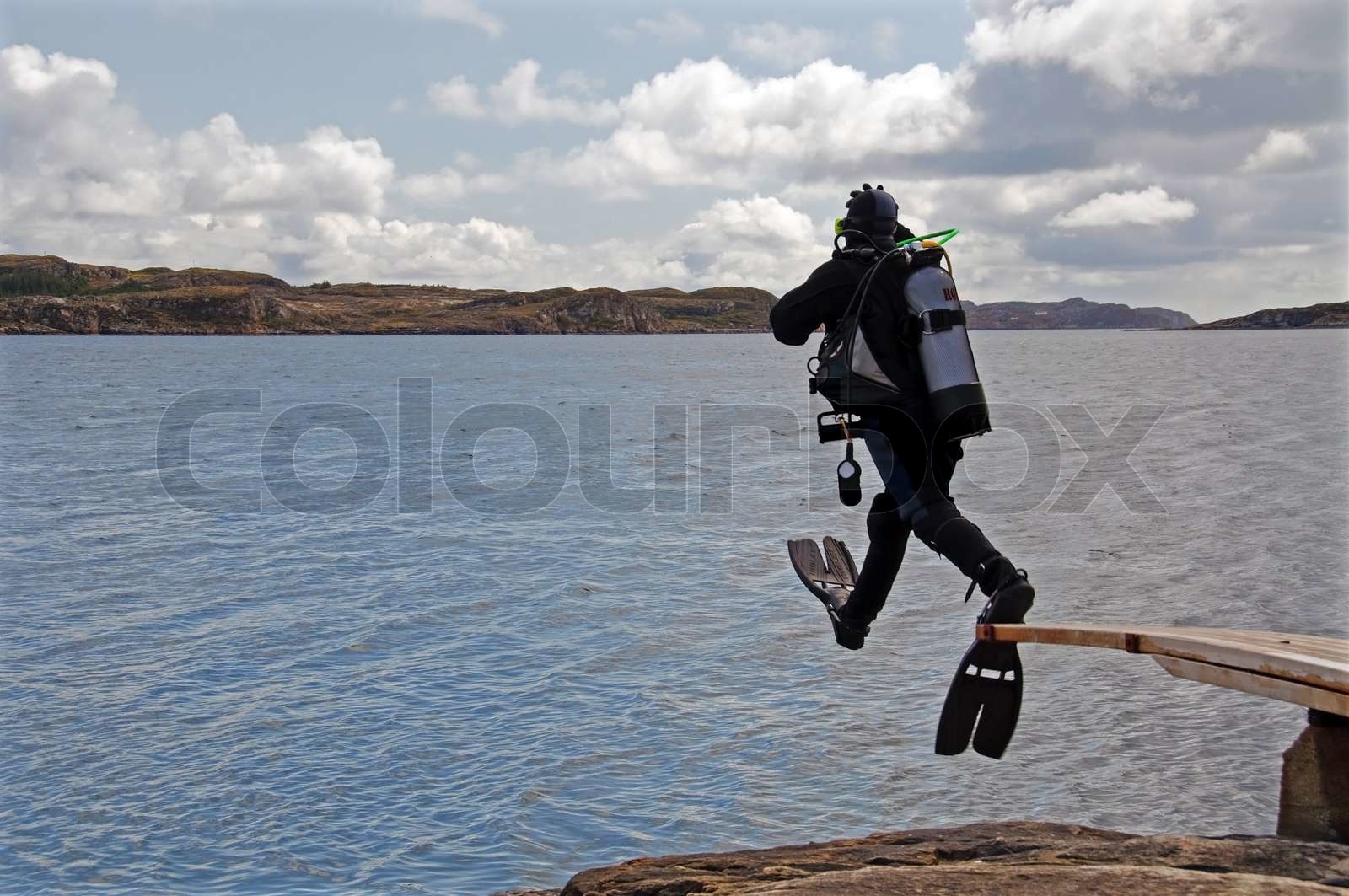 Taucher springen | Stock Bild | Colourbox