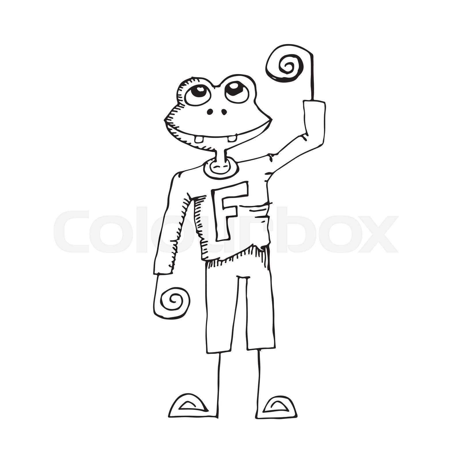 Doodle frog icon hand draw illustration design by Jaidee Family Style ...