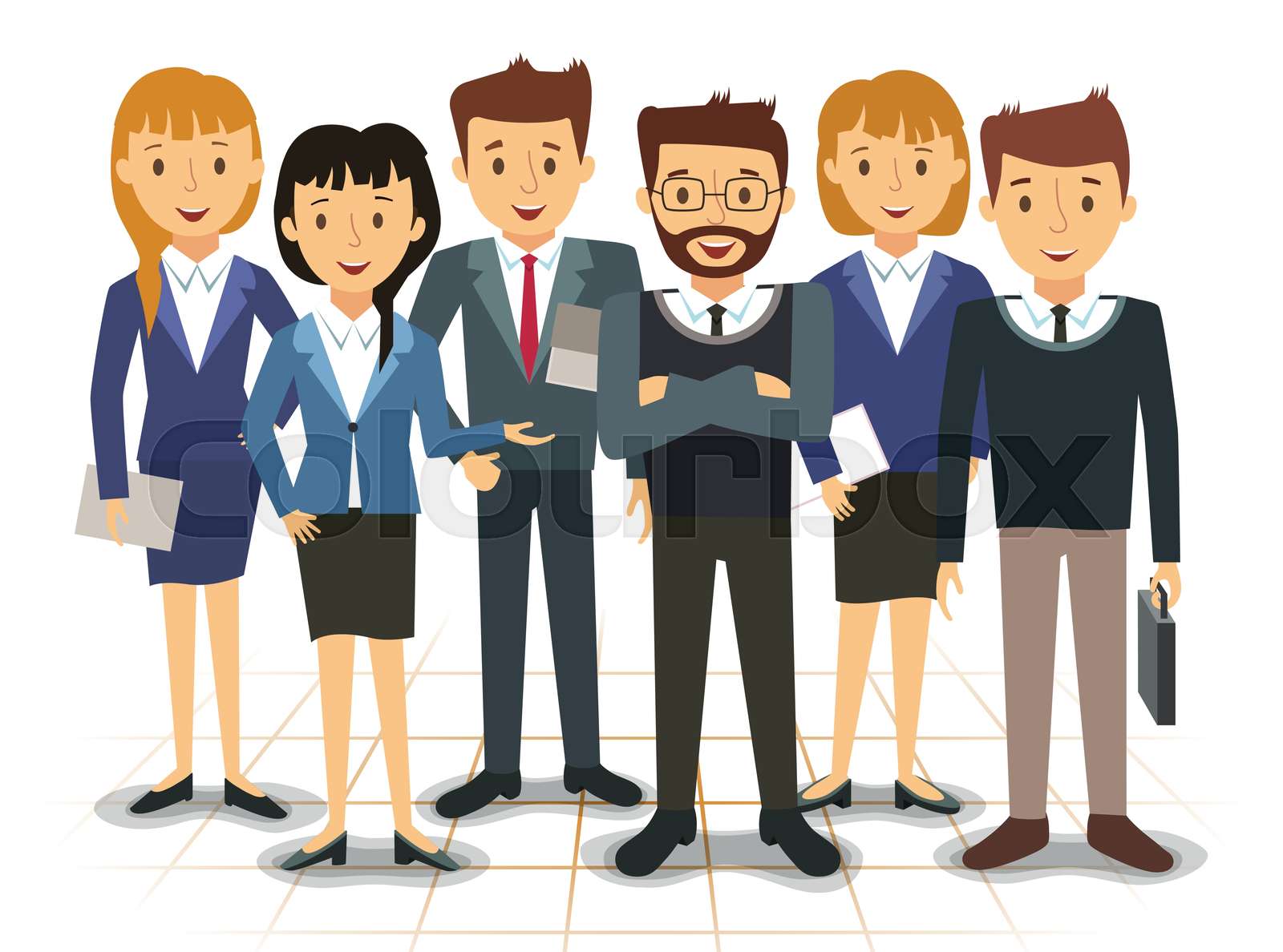 Business team of employees vector illustration | Stock vector | Colourbox