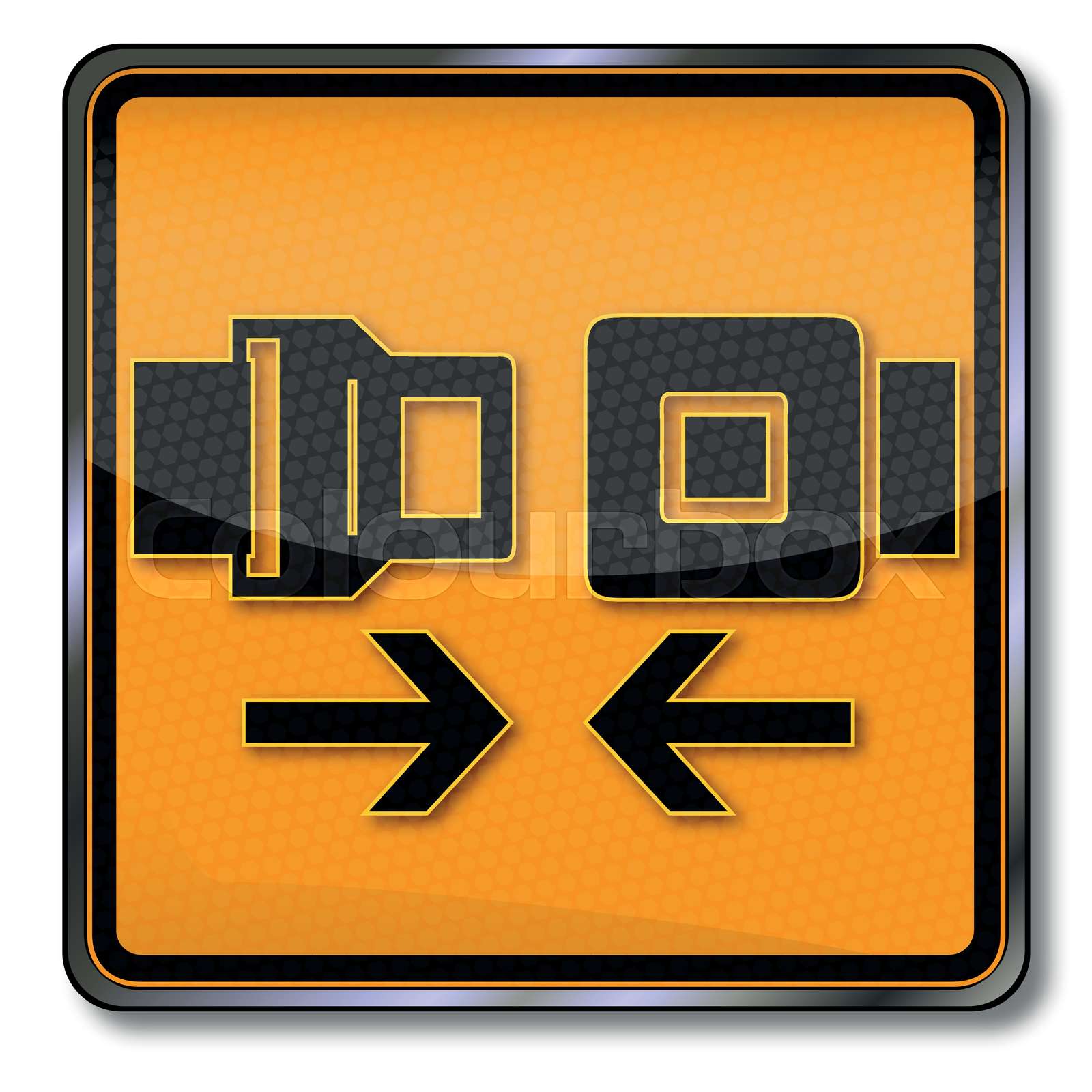 Schild bitte gut festmachen oder anschnallen | Stock-Vektor | Colourbox