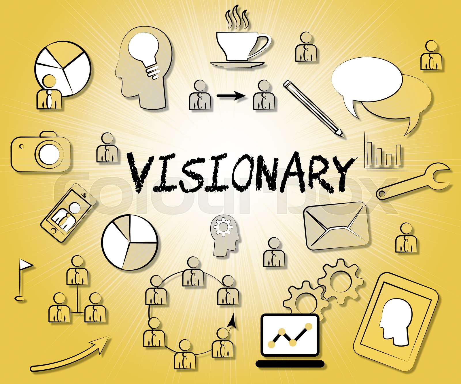 Visionary Icons Represents Insights Strategist And Ideals | Stock image ...