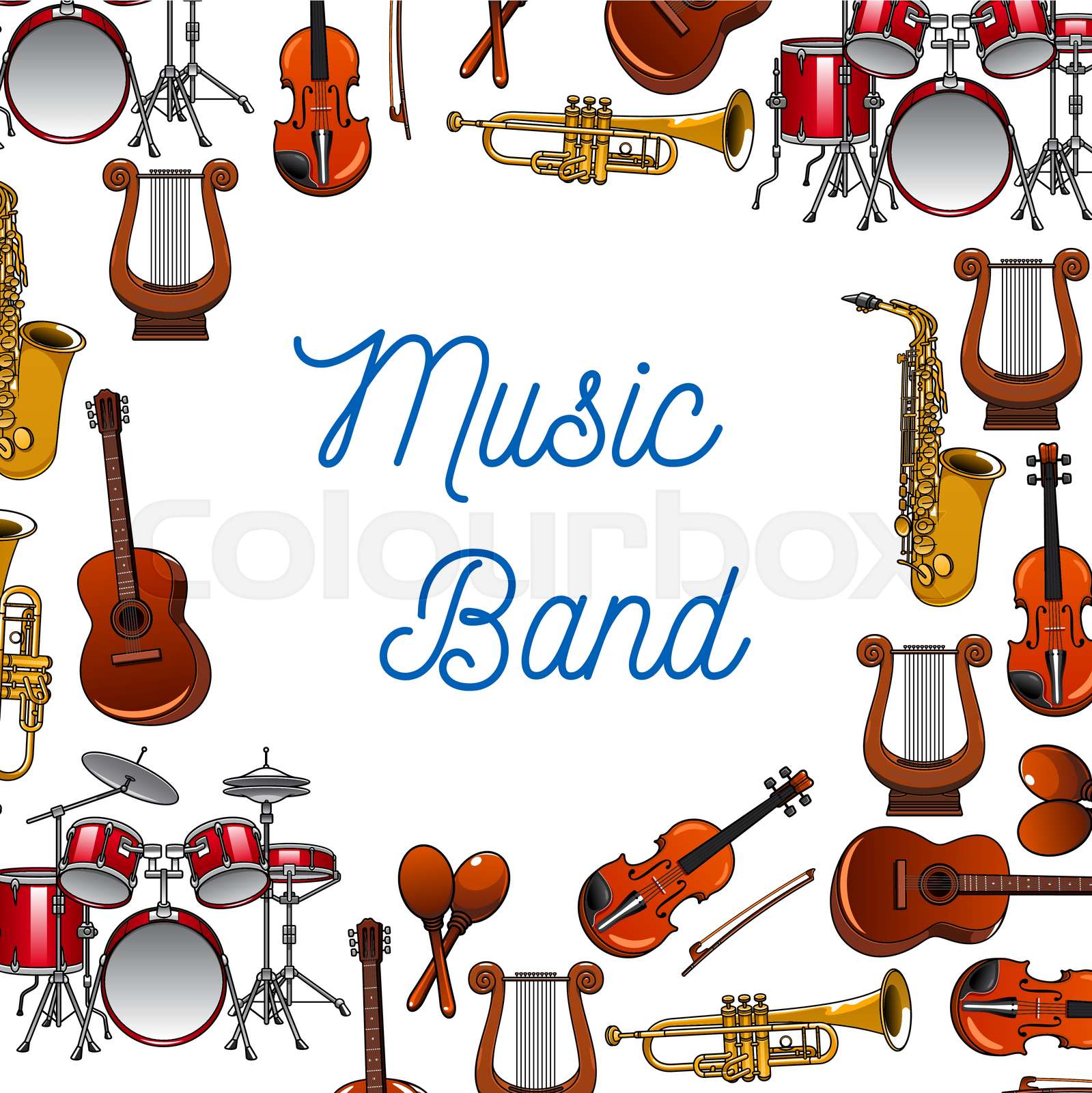 Musical instruments poster for music design | Stock vector | Colourbox Musical instruments poster for music design | Stock vector | Colourbox