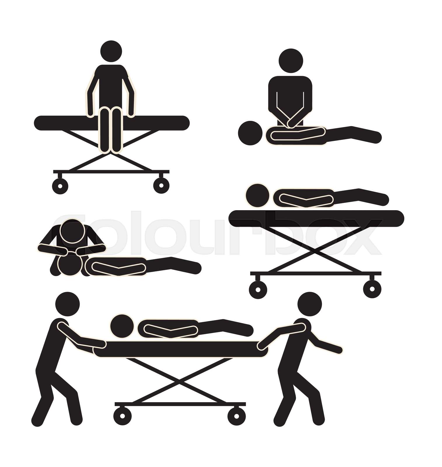 hospital, ikoner, piktogram | Stock vektor | Colourbox