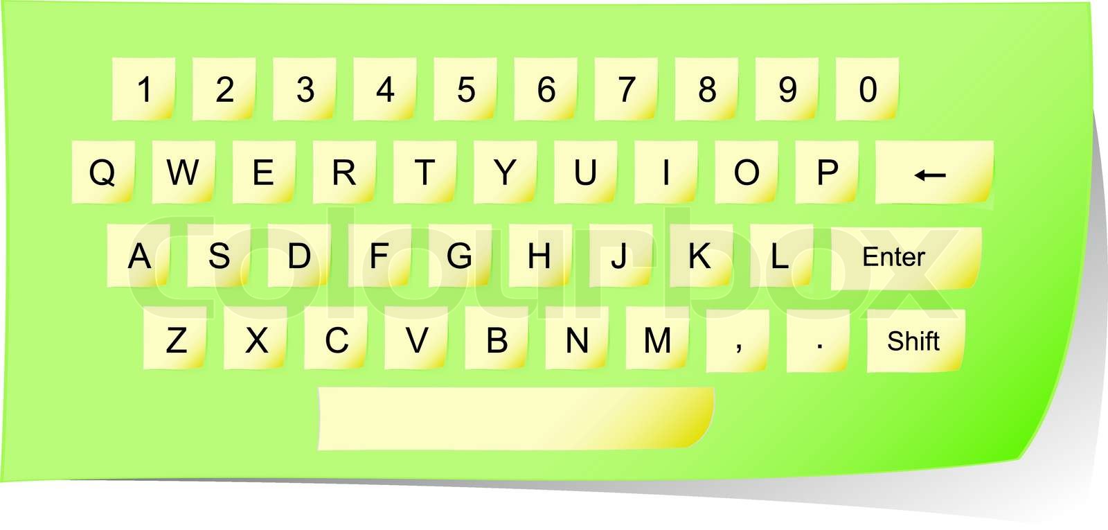 Paper keyboard | Stock vector | Colourbox