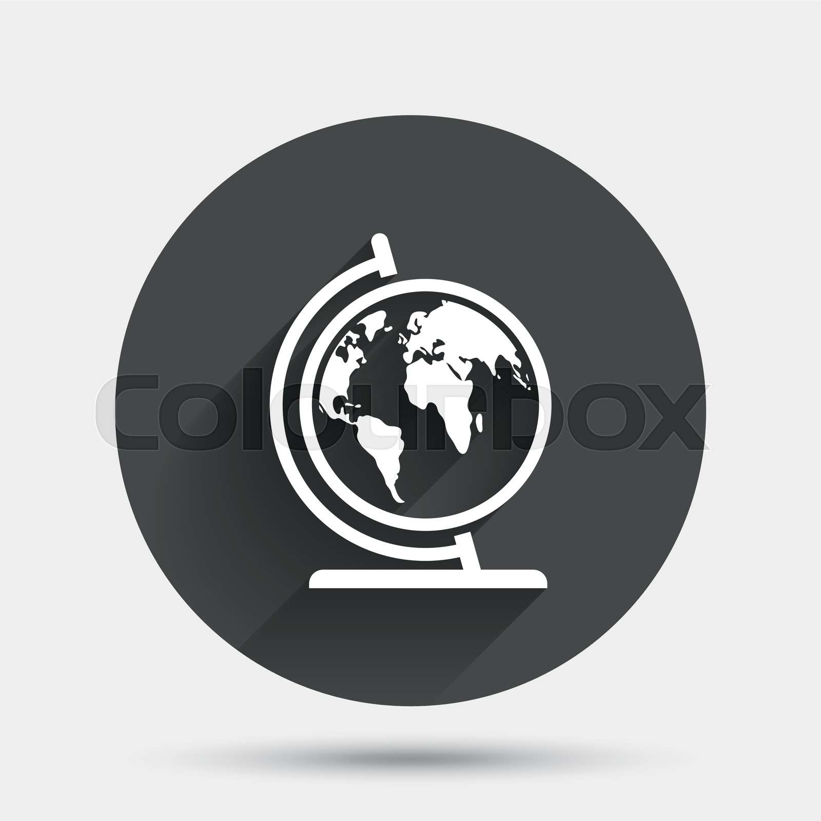 Globe sign icon. World map geography symbol. | Stock vector | Colourbox