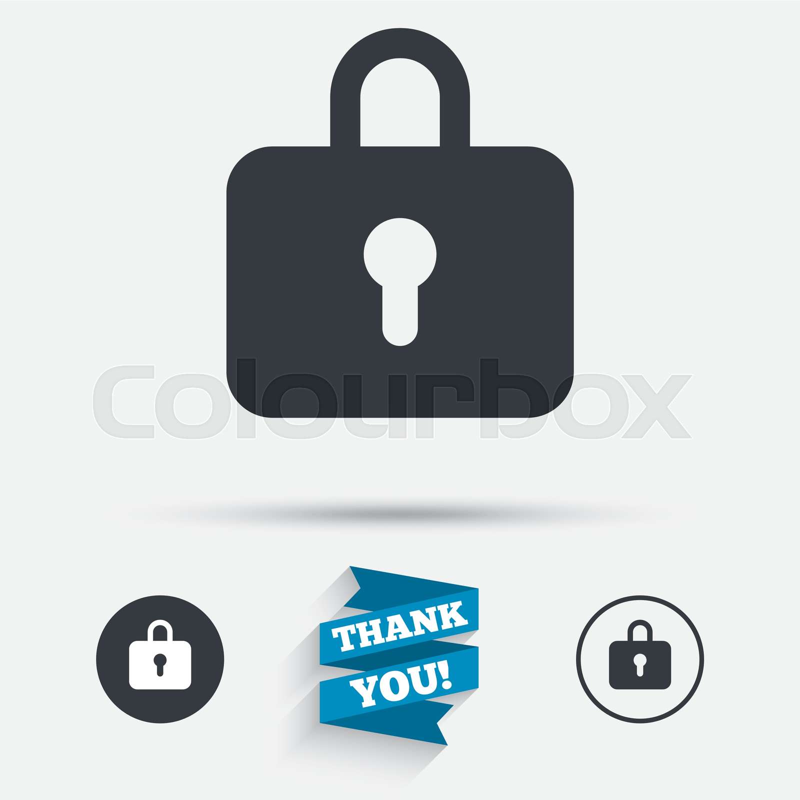 Lock Sign Icon Locker Symbol Stock Vector Colourbox