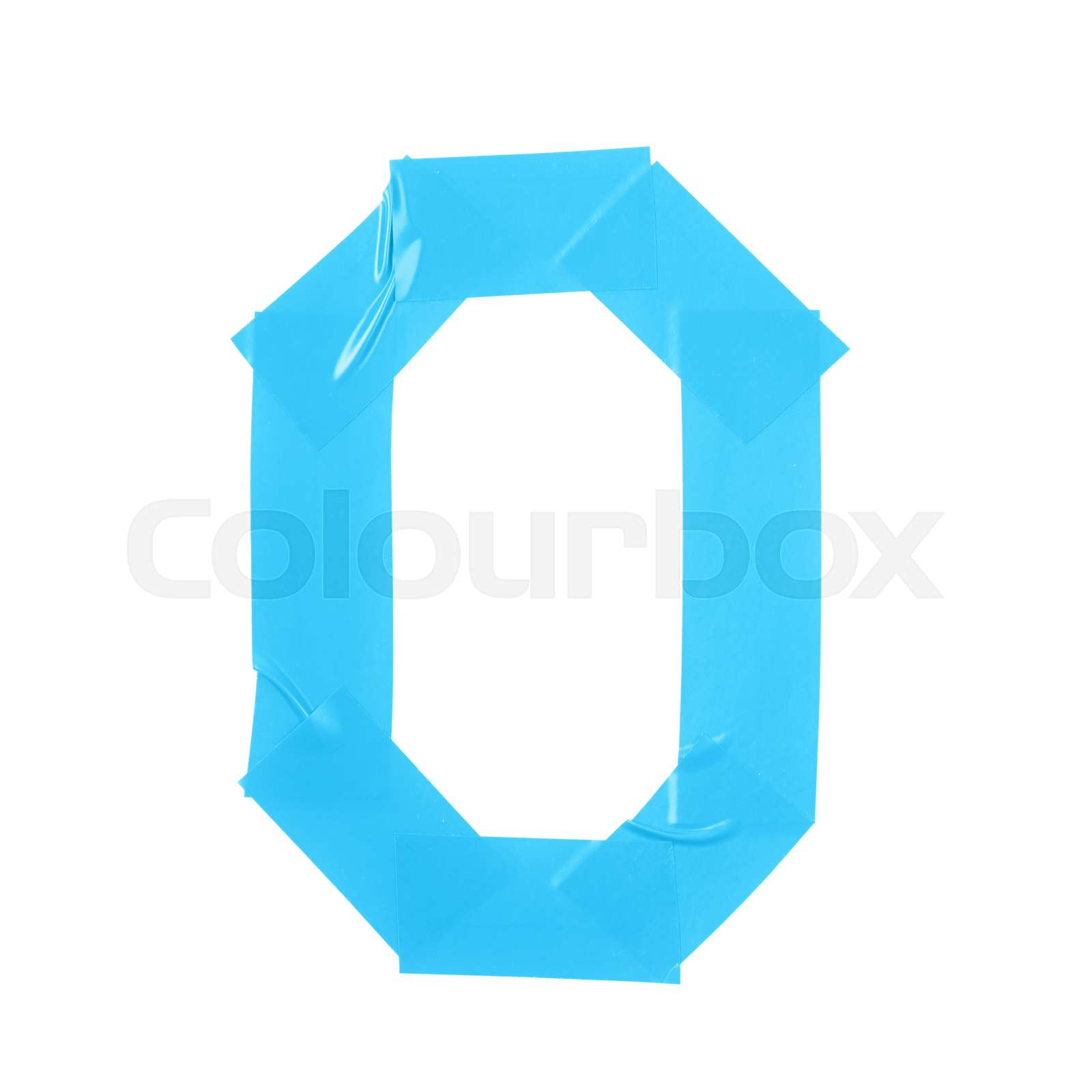 Letter O symbol made of insulating tape | Stock image | Colourbox