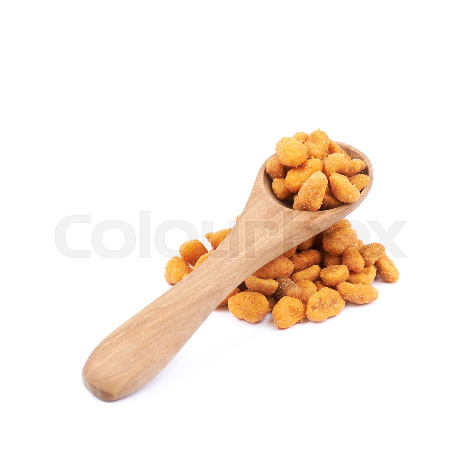 Pile of breaded peanuts isolated | Stock image | Colourbox