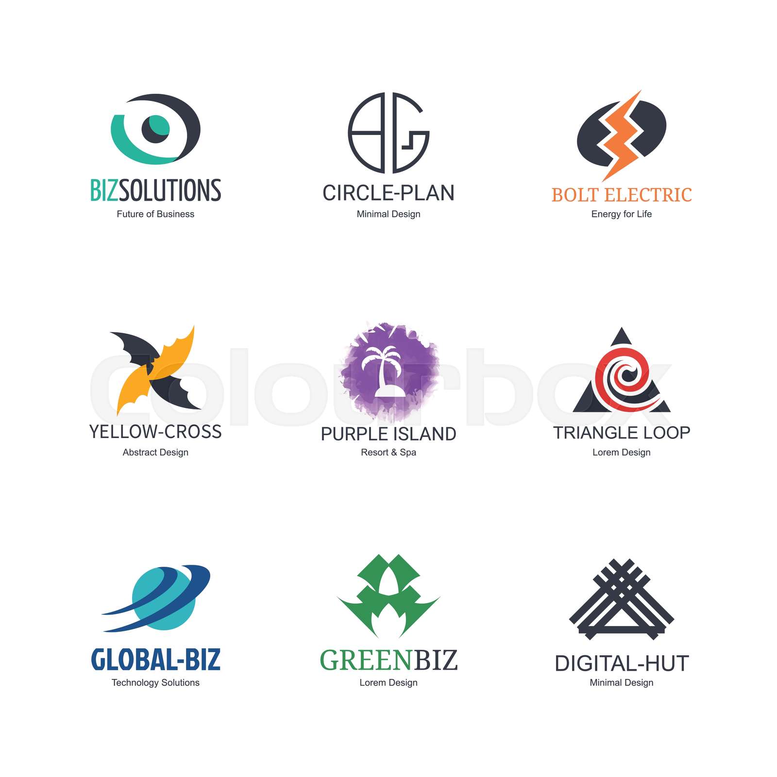 abstract logo design | Stock vector | Colourbox