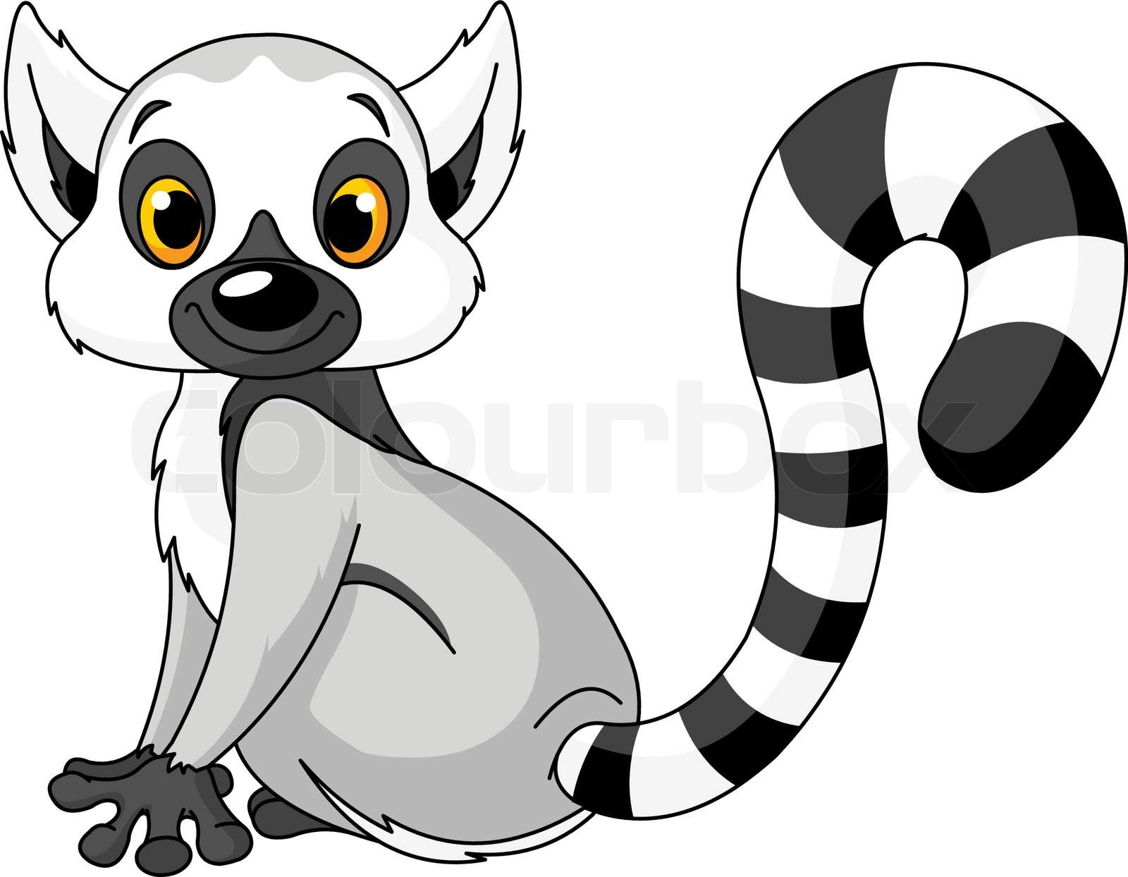 sehr lustige lemur | Stock-Vektor | Colourbox