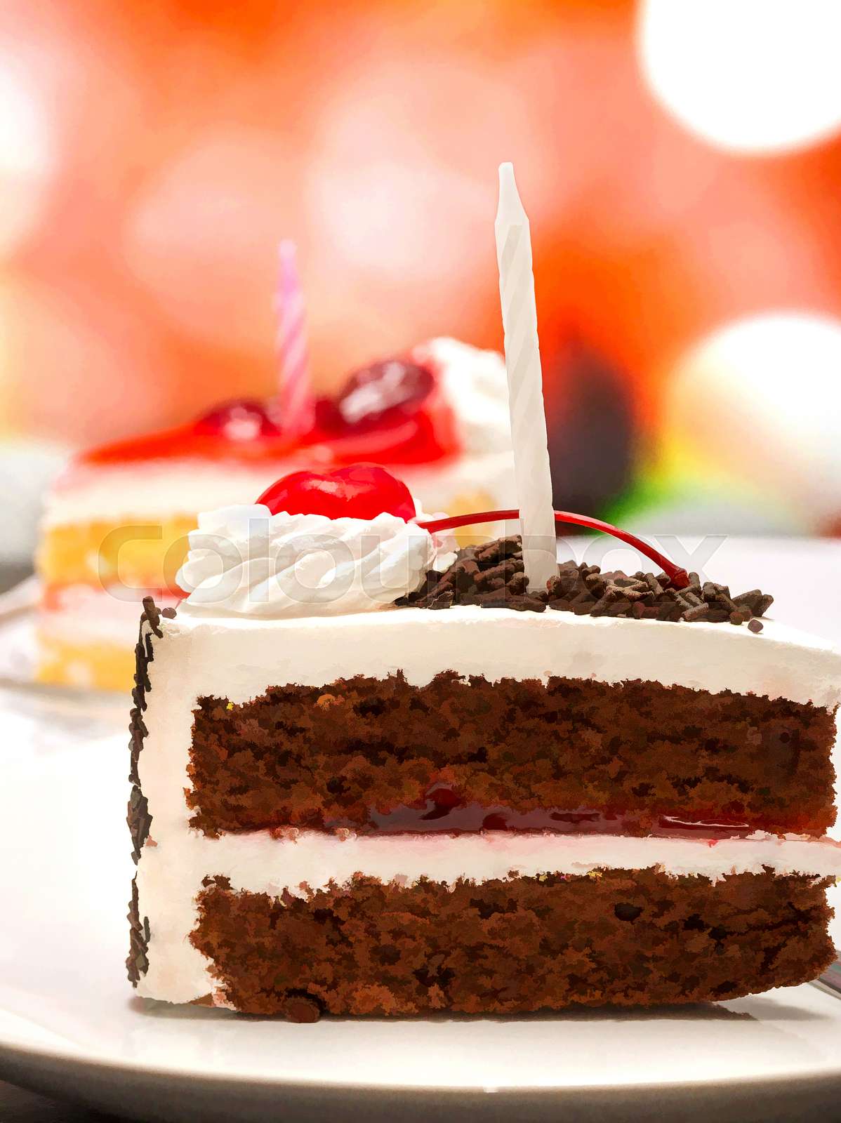 Black Forest Gateau Means Chocolate Cake And Birthdays | Stock image ...