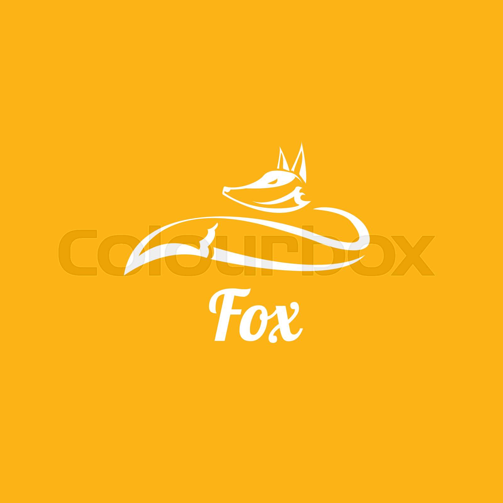 vector fox sign label or tattoo design. | Stock vector | Colourbox