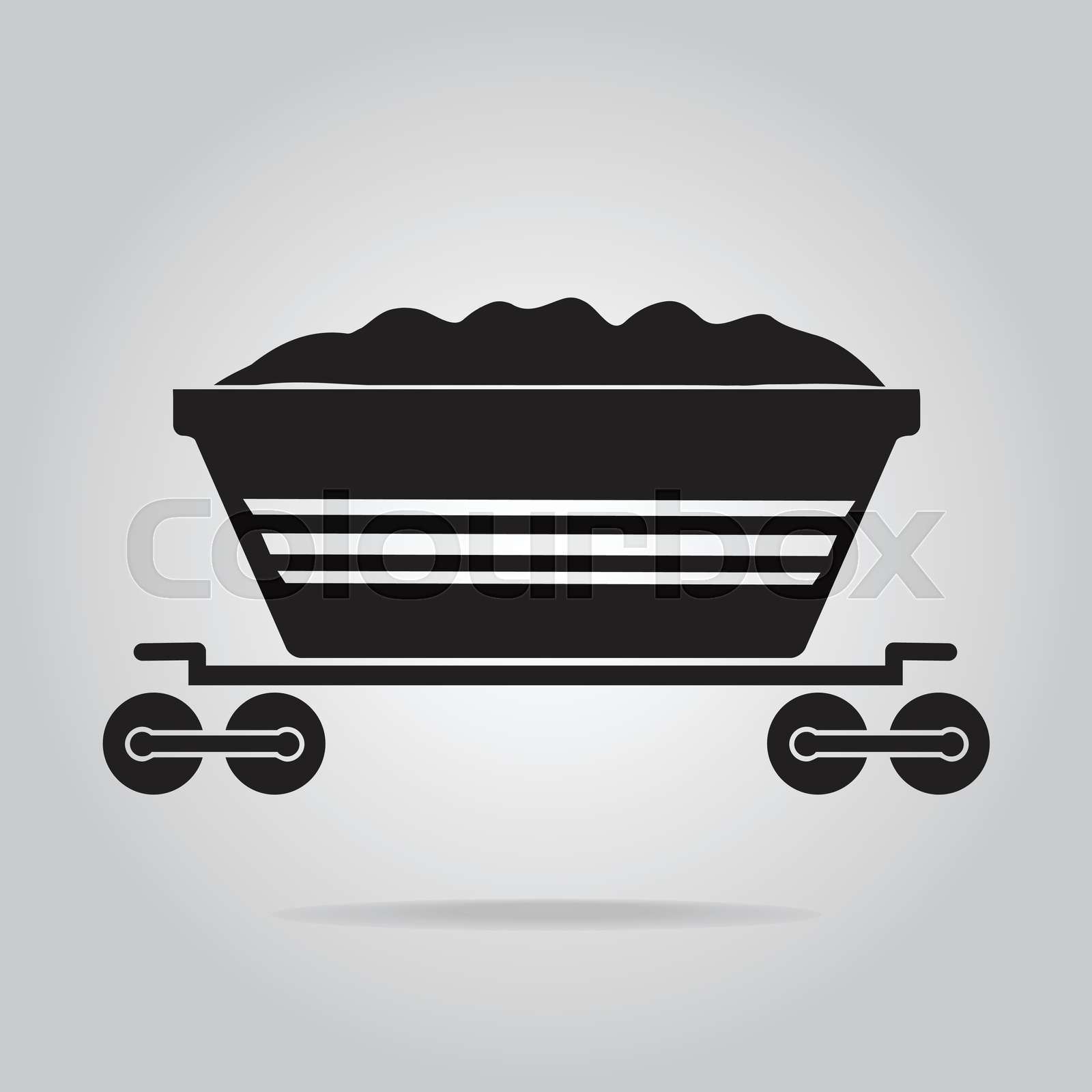 Coal Train Icon | Stock vector | Colourbox