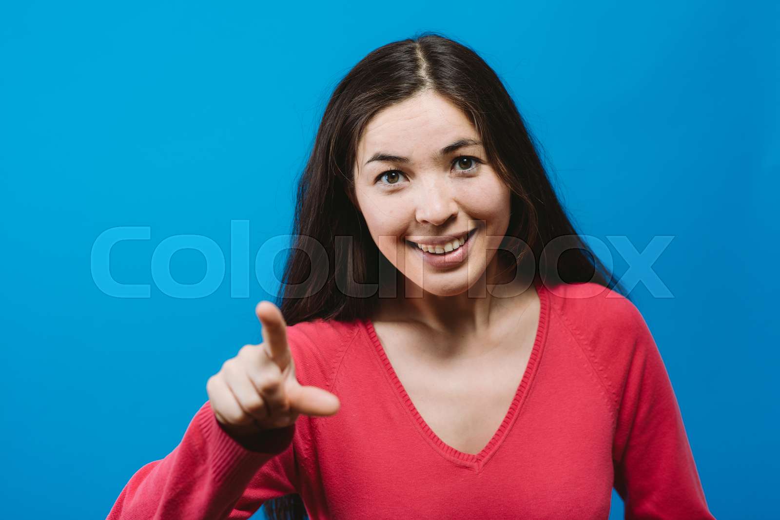 Girl finger forward | Stock image | Colourbox