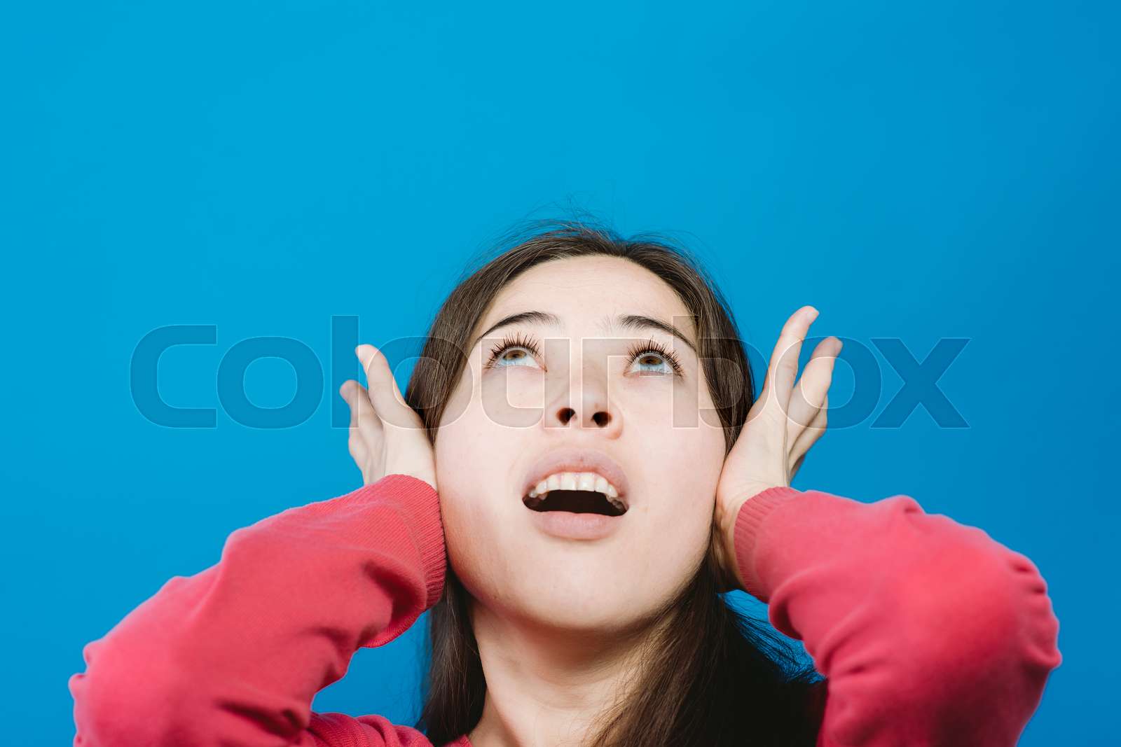 Close ears woman | Stock image | Colourbox