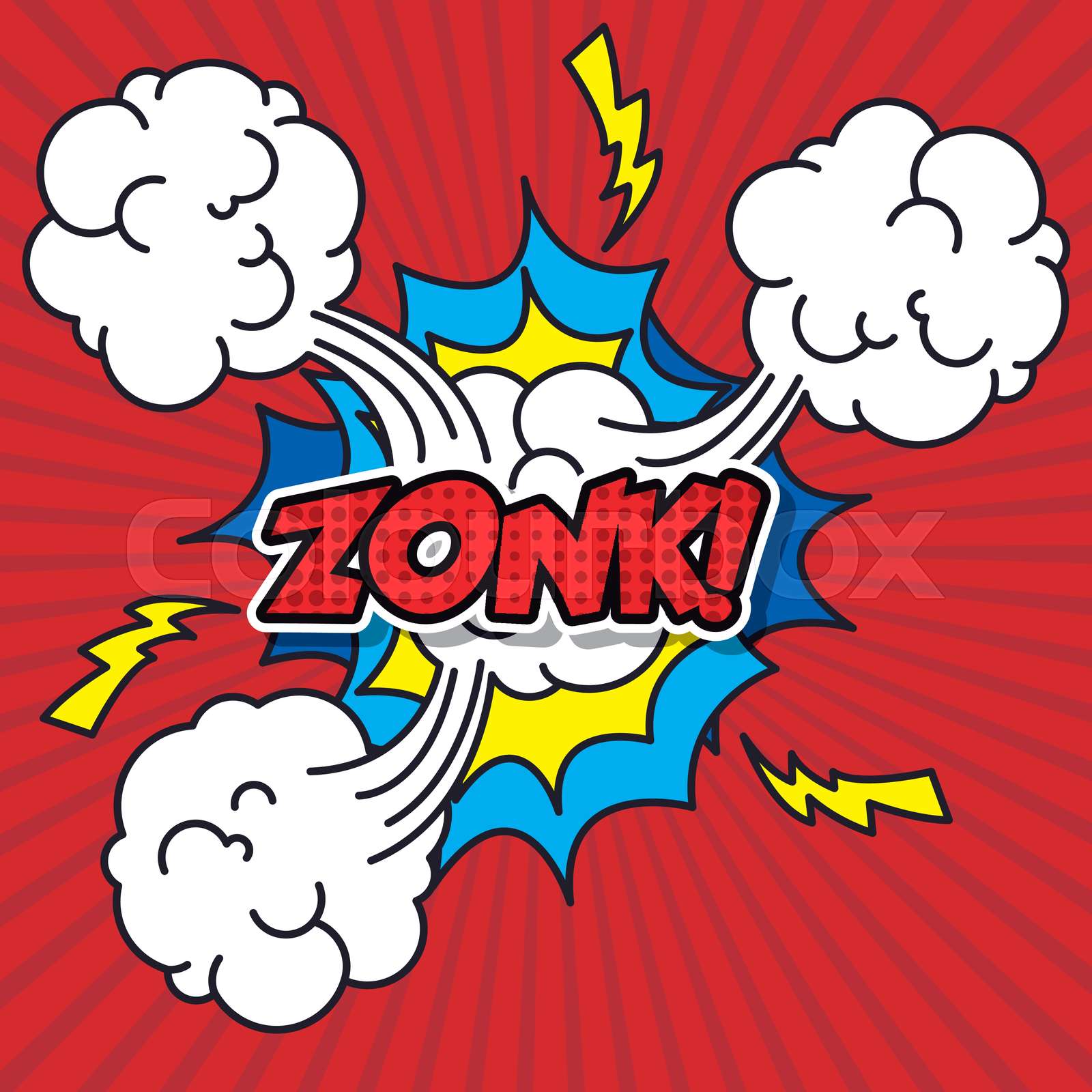 explosion pop art style | Stock vector | Colourbox