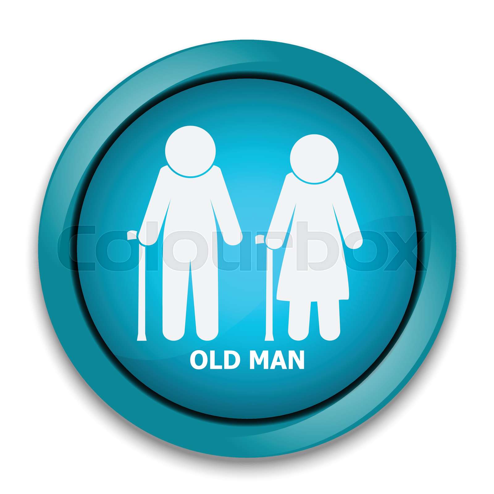 Elderly symbol. old people icon | Stock vector | Colourbox